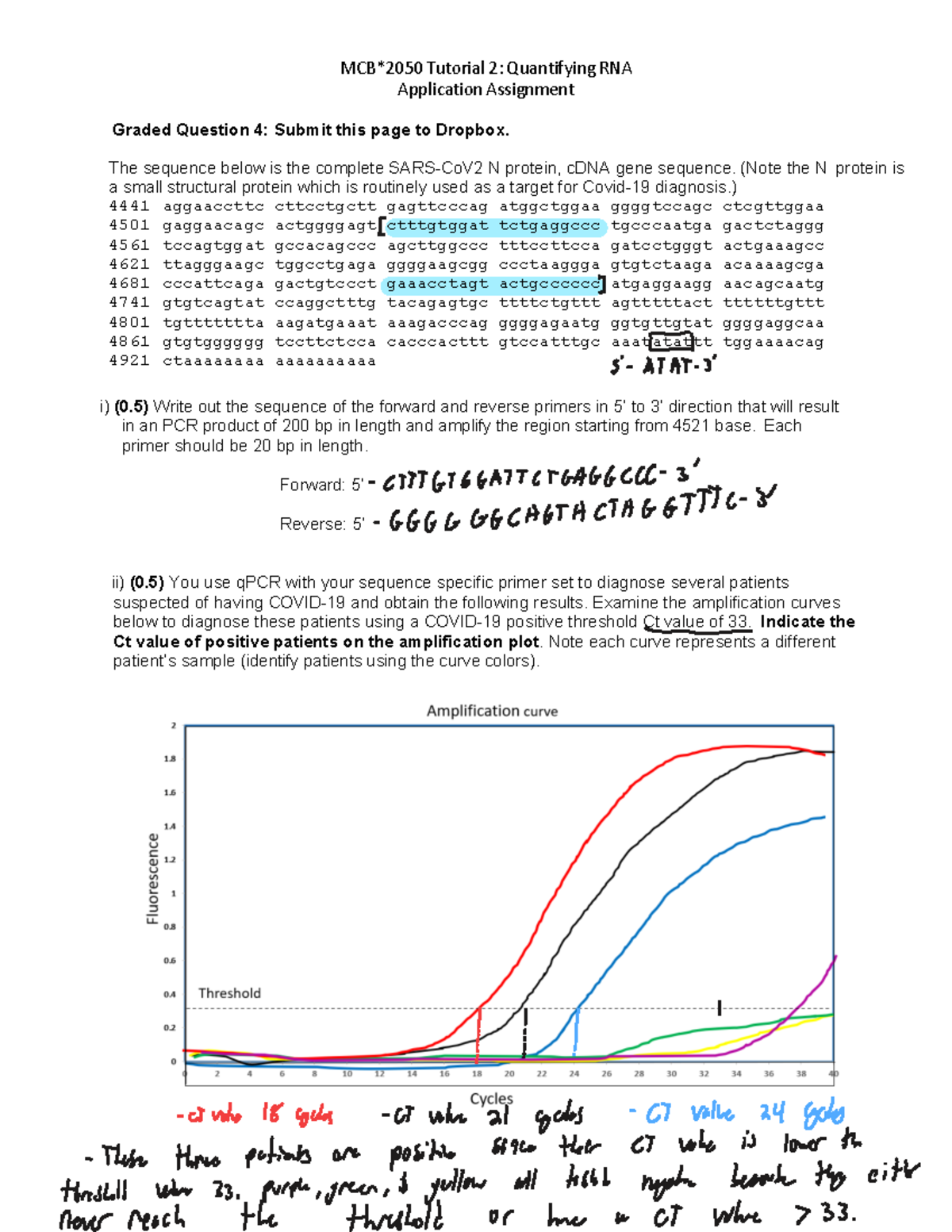 MCB 2050: Tutorial 2 - RNA Quantification Assignment & Analysis - Studocu