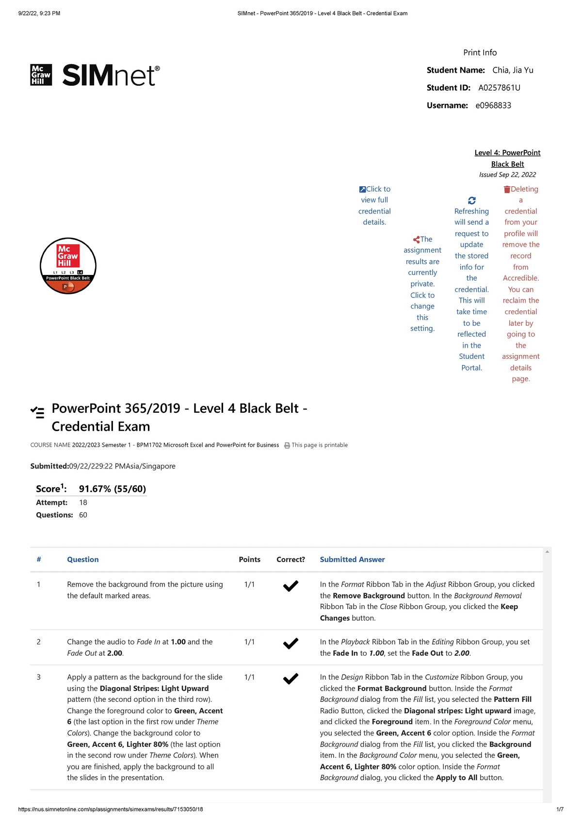 Excel 365 2021 - Level 4 Black Belt - Credential Exam - SIMnet - Excel ...