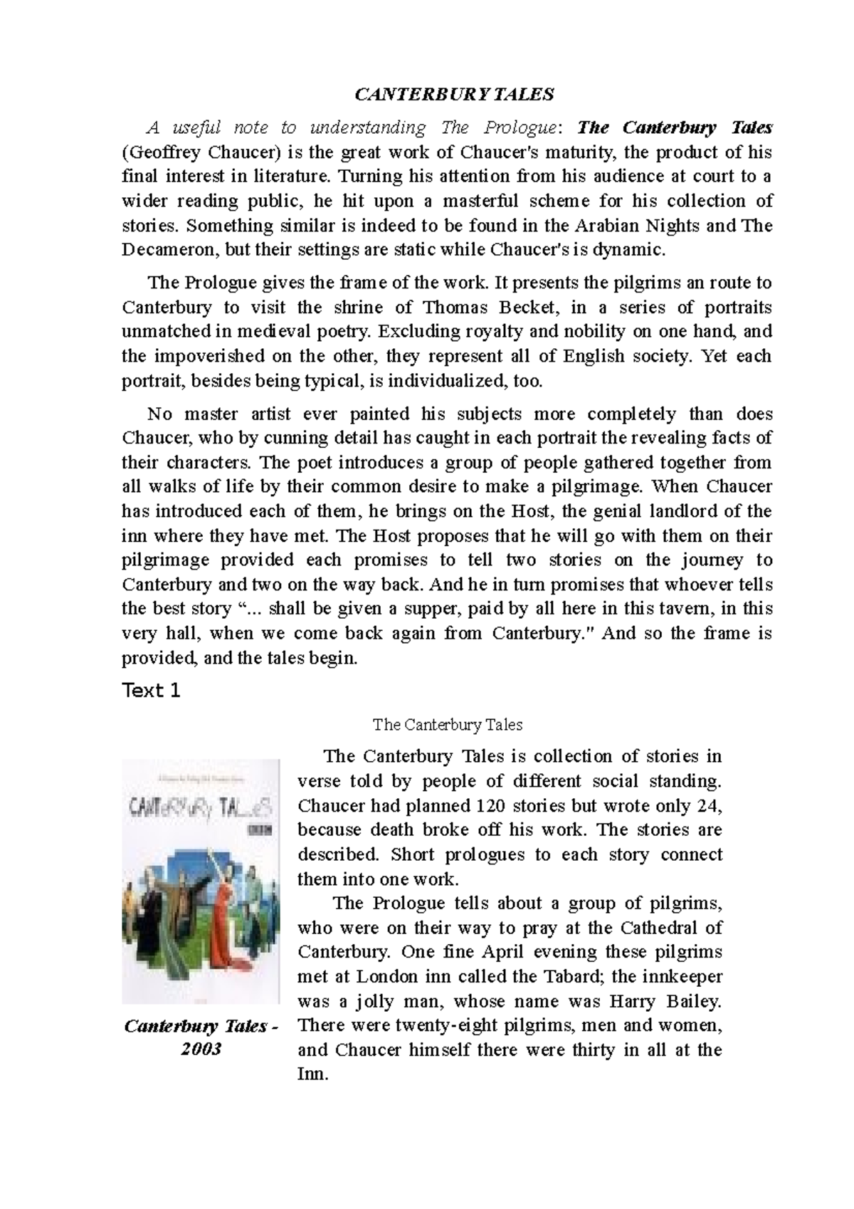 Canterbury Tales Study Notes: Insights & Analysis of Chaucer's Work ...
