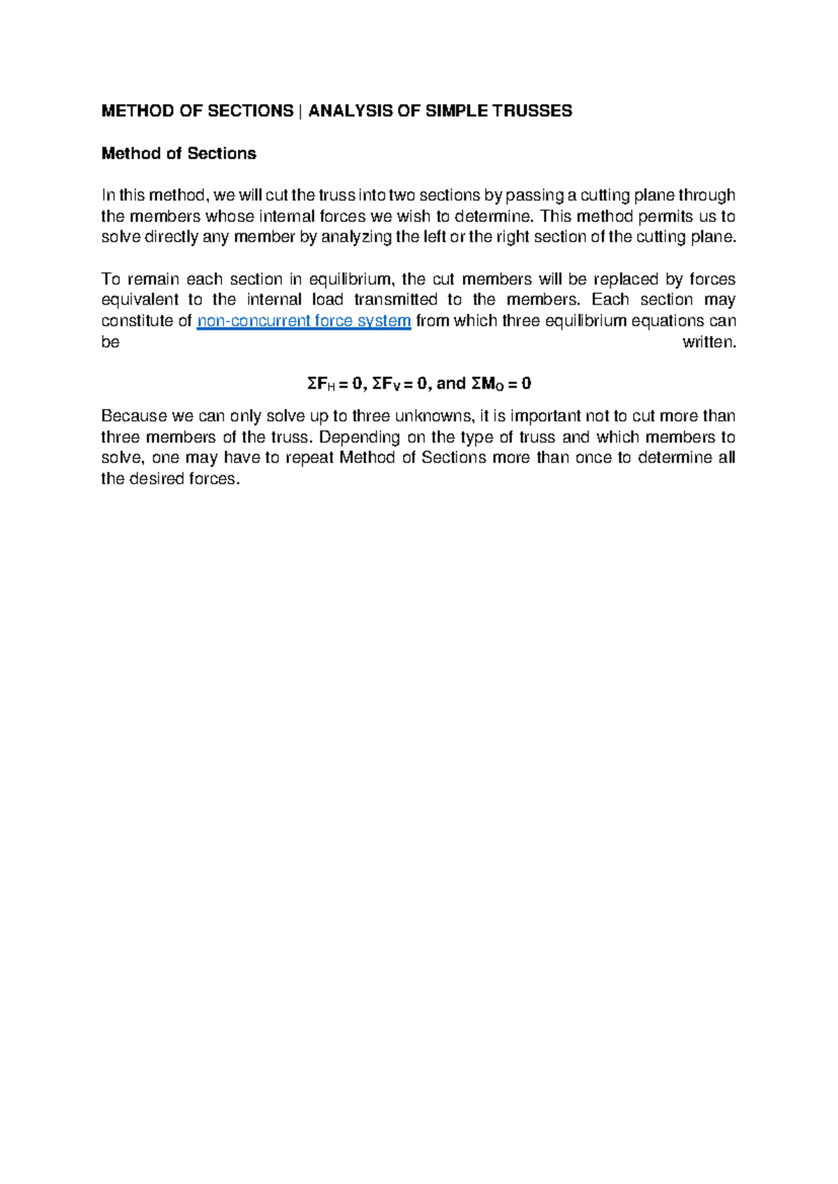 2.-Lecture-2 Analysis-of-Truss Method-OF- Sections - METHOD OF SECTIONS ...
