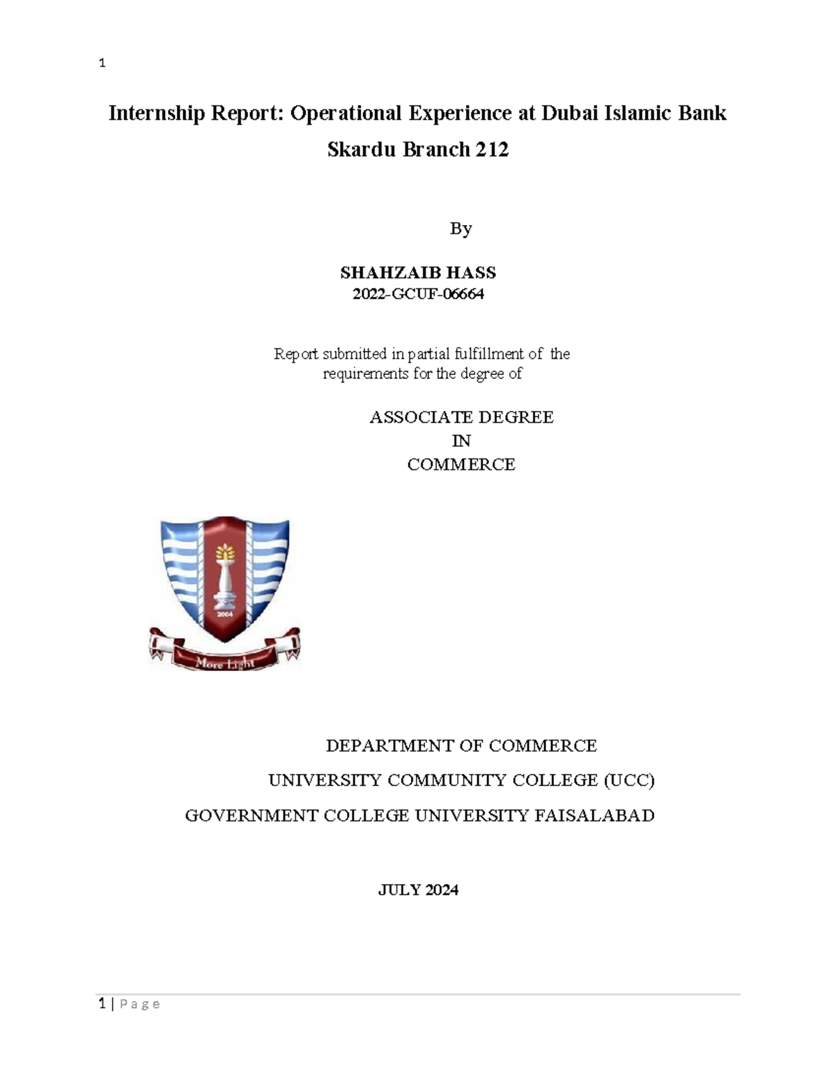 Internship Report for Bank Operations at DIBPL - ADC-212 - Studocu