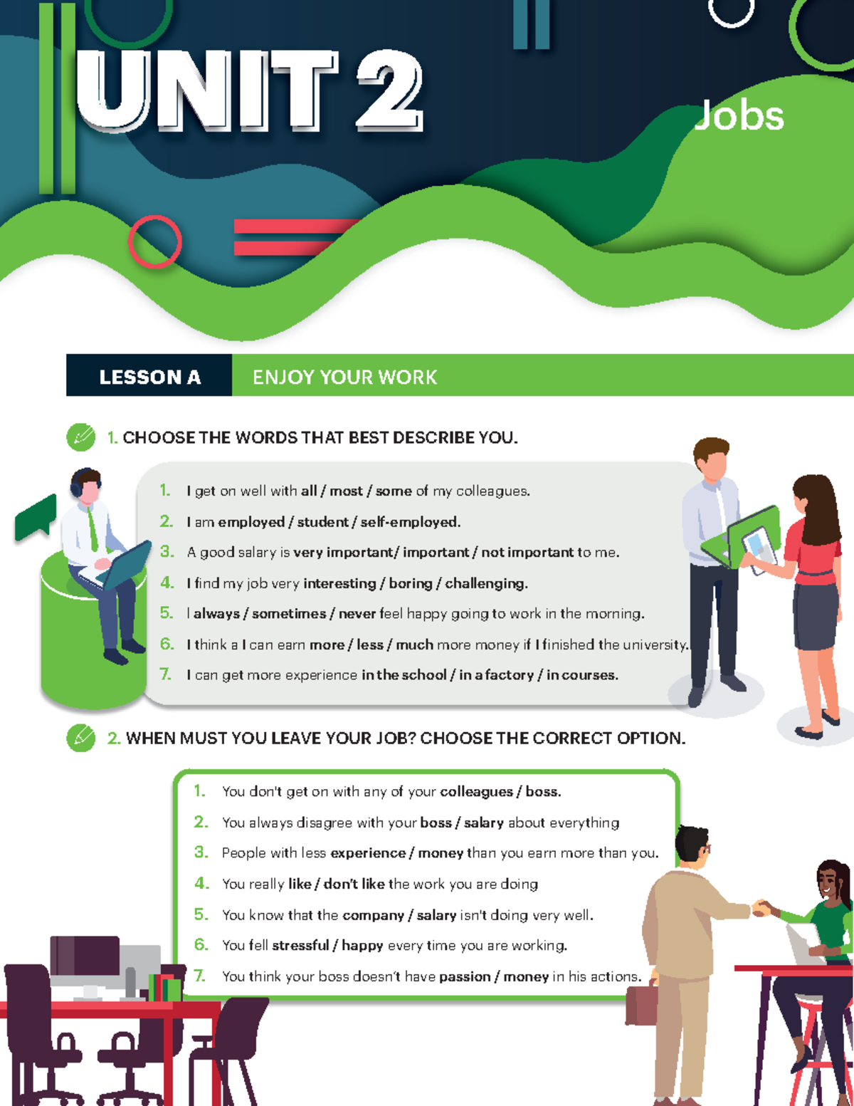 B1 Workbook Unit 2 - Jobs and Career Planning in English - Studocu