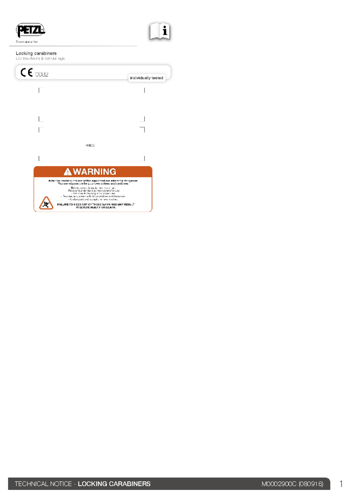 TECHNICAL NOTICE ON LOCKING CARABINERS (080916) - Studocu
