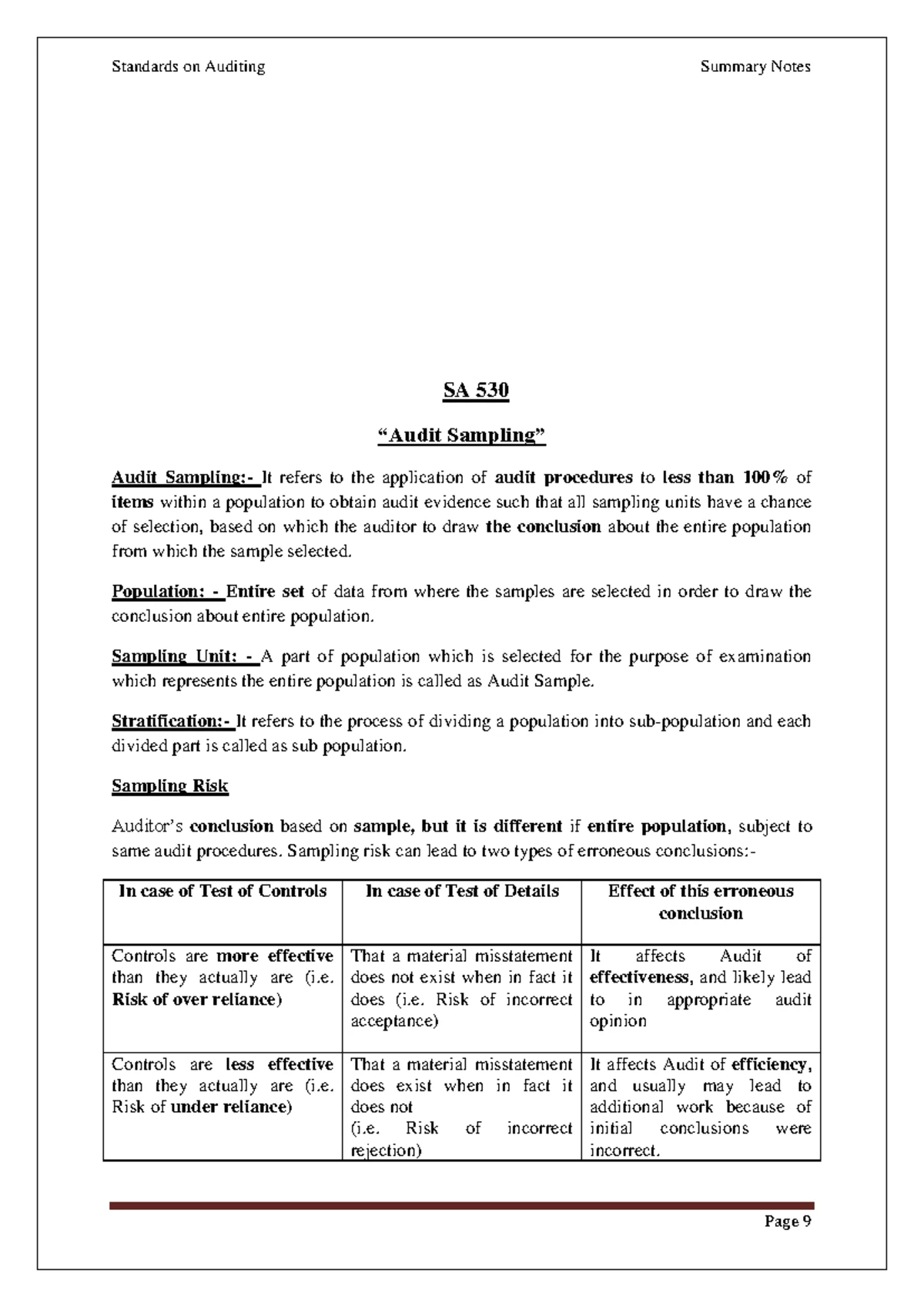 SA 520-“Analytical Procedures” - Standards on Auditing Summary Notes CA ...