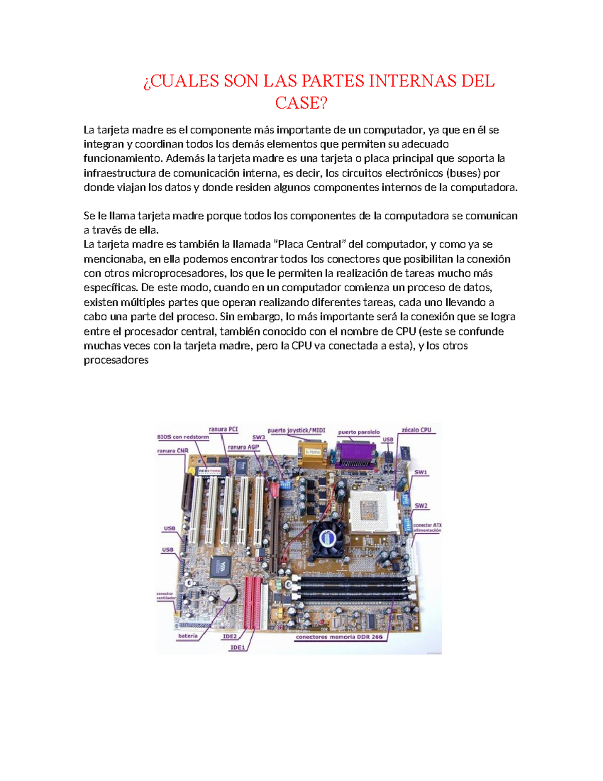 Cuales Son Las Partes Internas Del Case - ¿CUALES SON LAS PARTES ...