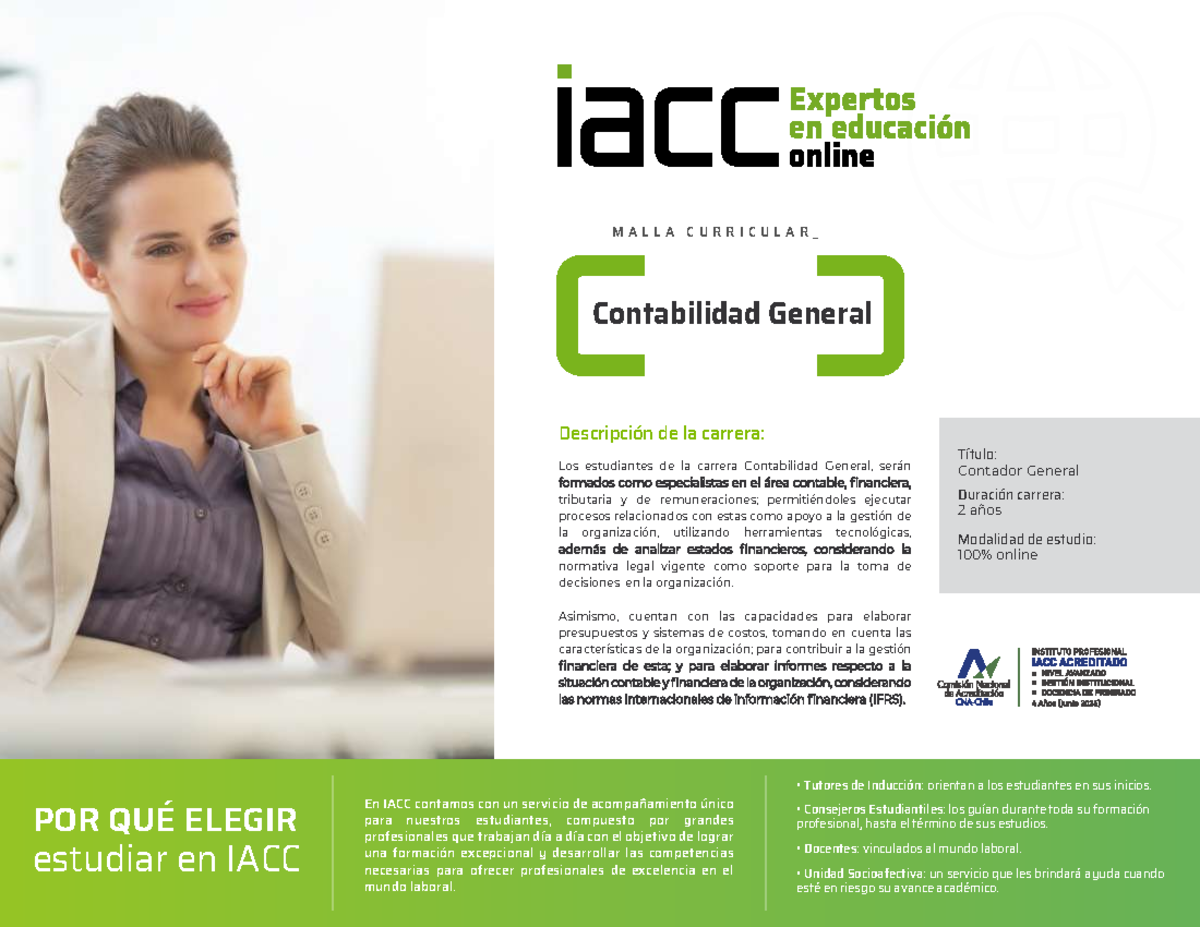 Malla Curricular Contabilidad General - IACC 100% Online - Studocu
