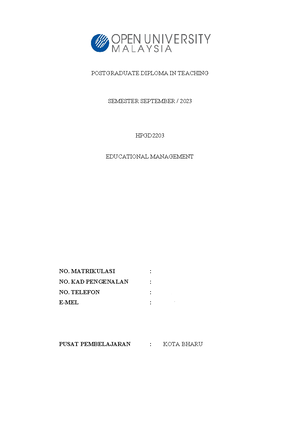 Profil Informan Utama - Temu Bual Bersama Pengetua Sekolah - Studocu