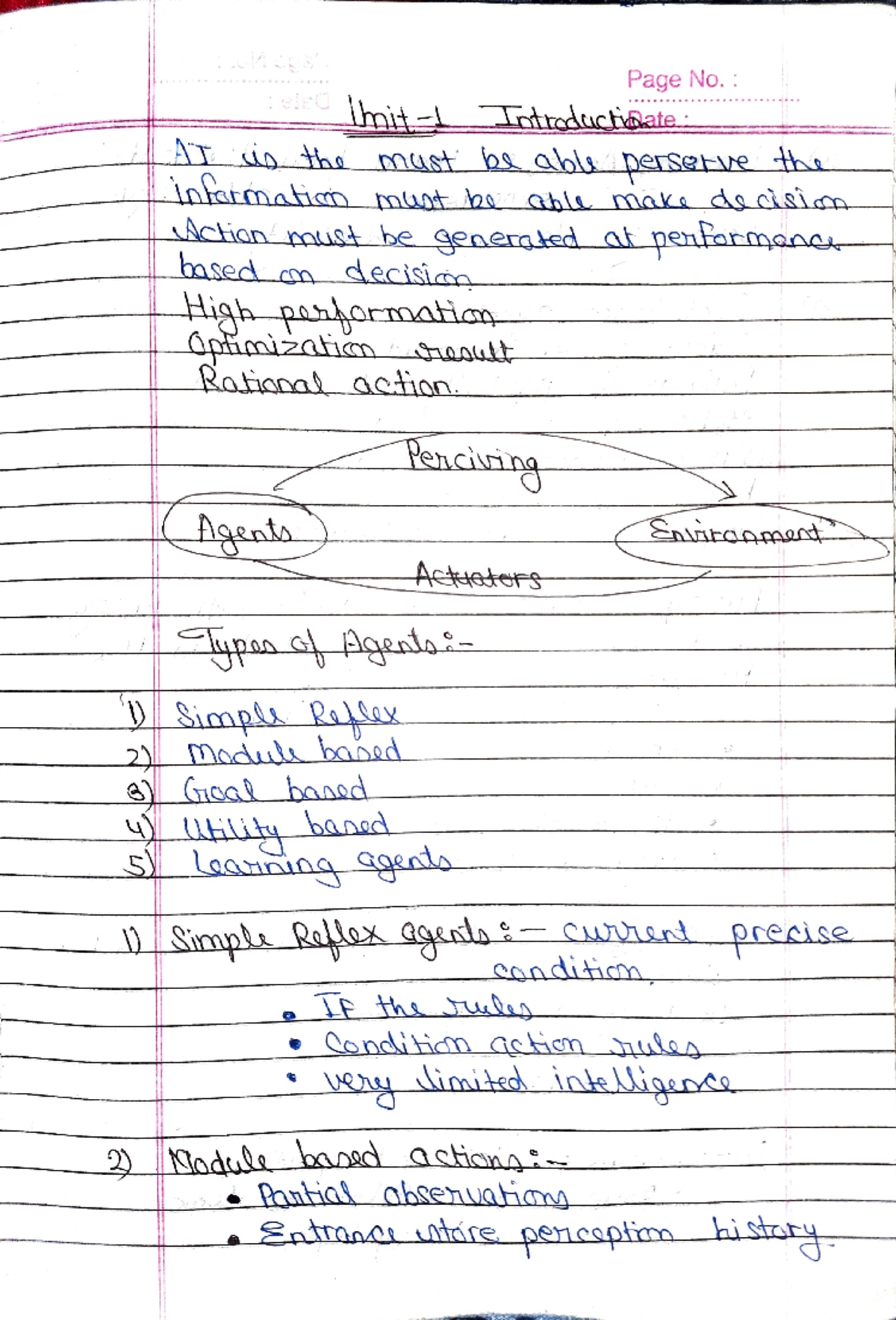 Ai kcs071 all unit - AXIS NOTES - Page No. :els0 Unit Introductidate ...