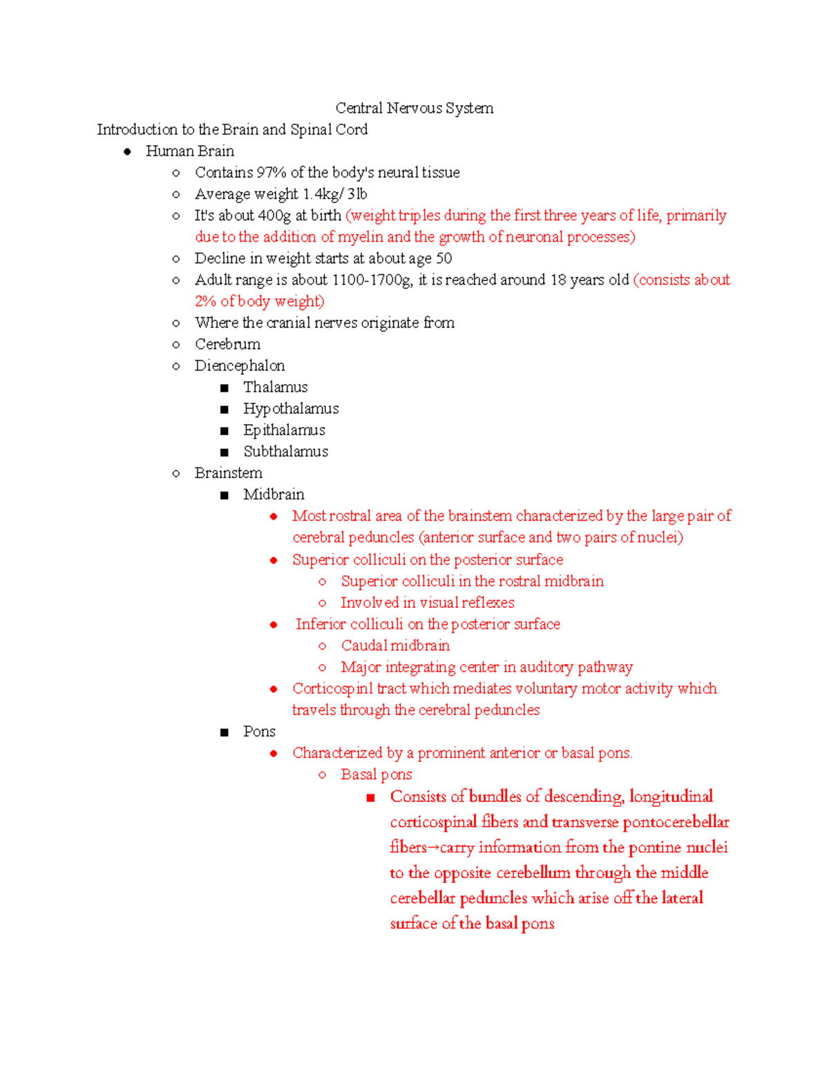 Introduction to the CNS: Anatomy & Function Overview (BIO 101) - Studocu