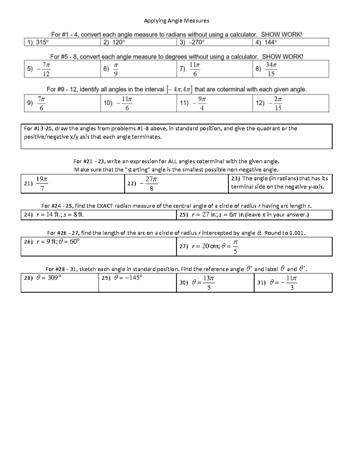Applying Angle Measures Assignment (MATH 101) - Studocu