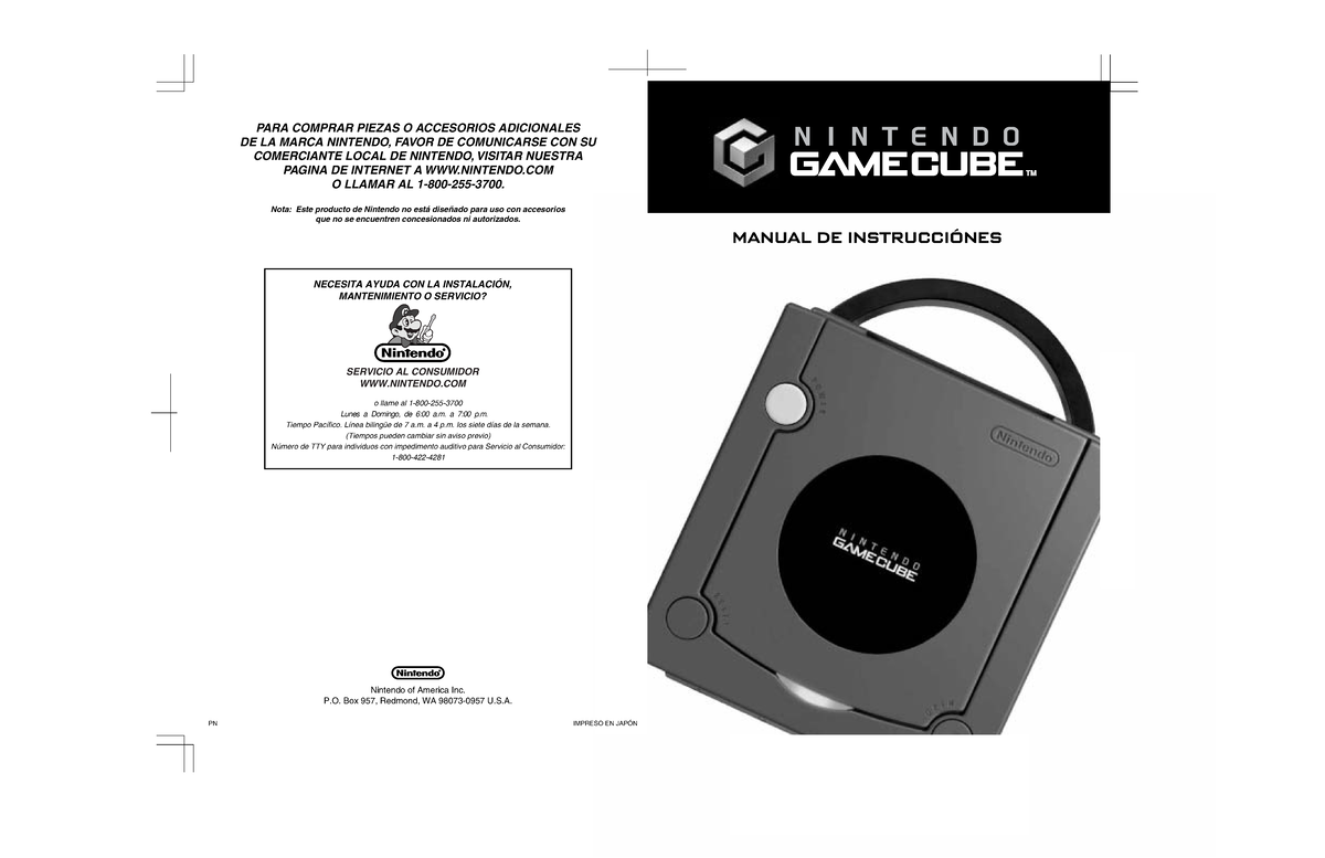 Instrucciones de Seguridad y Uso del Nintendo GameCube - Manual - Studocu