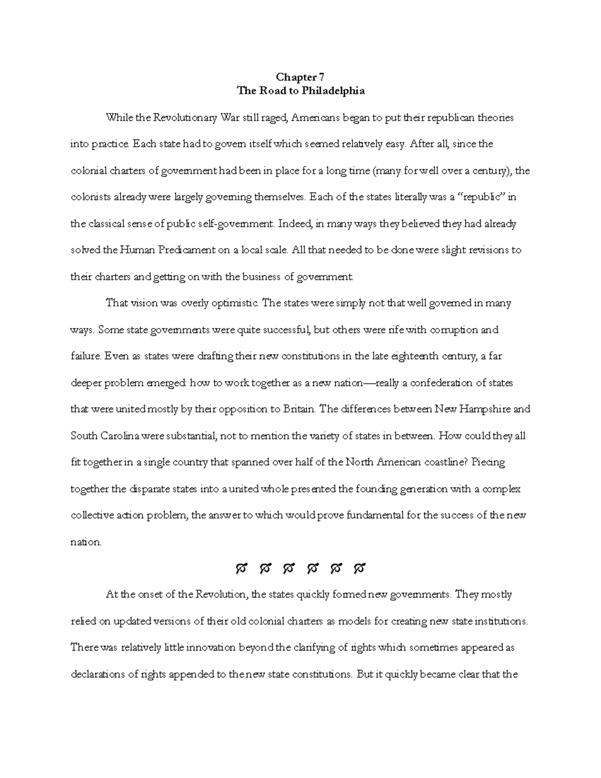 Chapter 7: The Road to Philadelphia - The Federal Convention of 1787 ...