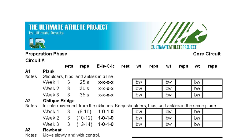 Prep Phase - Core Circuits A A1-A3 & B B1-B3 Notes - Studocu