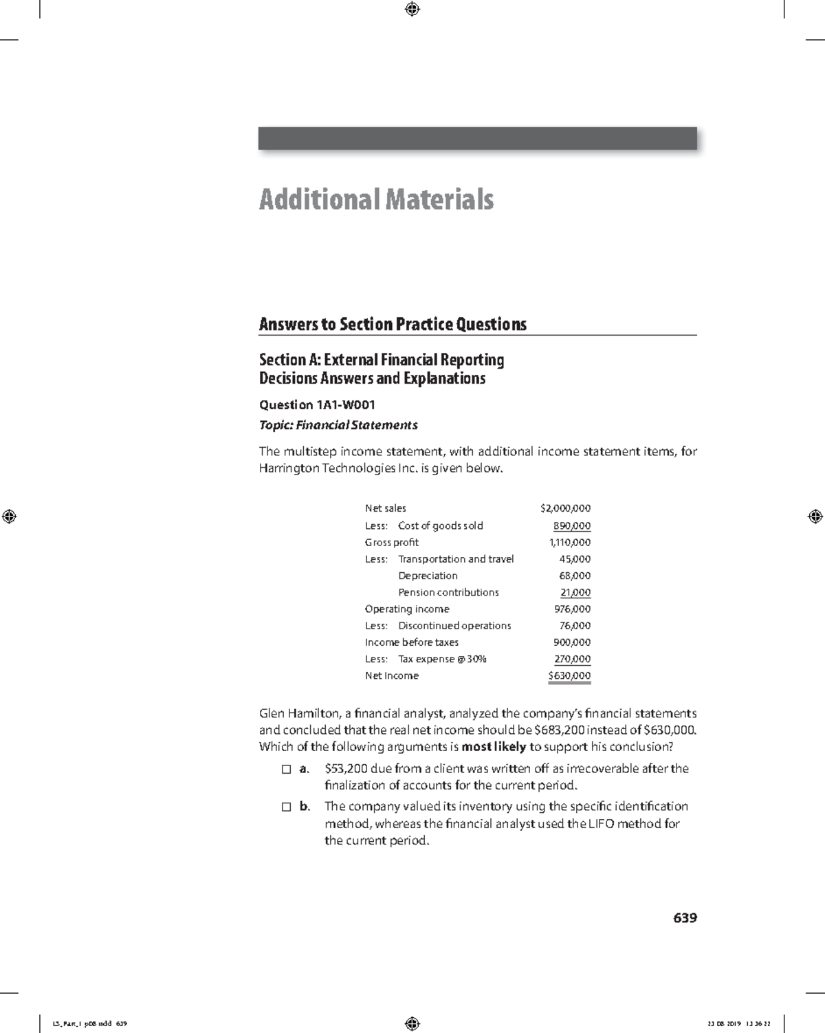 CMA 2020 Part 1 SSG 639 Additional Materials - 639 Additional Materials ...