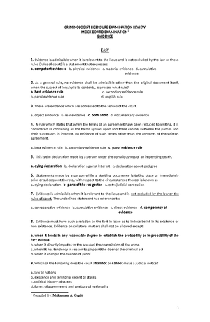 Rules ON Evidence Finals - Admissions and Confessions Section 26 ...