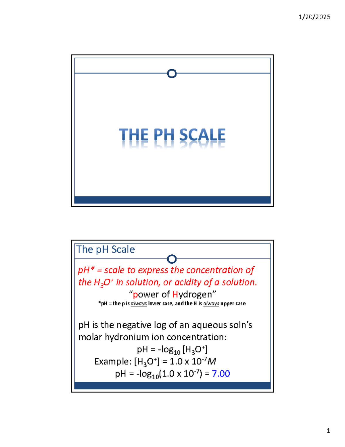 Chemistry Lecture Notes: pH Scale & Neutralization (Course Code) - Studocu