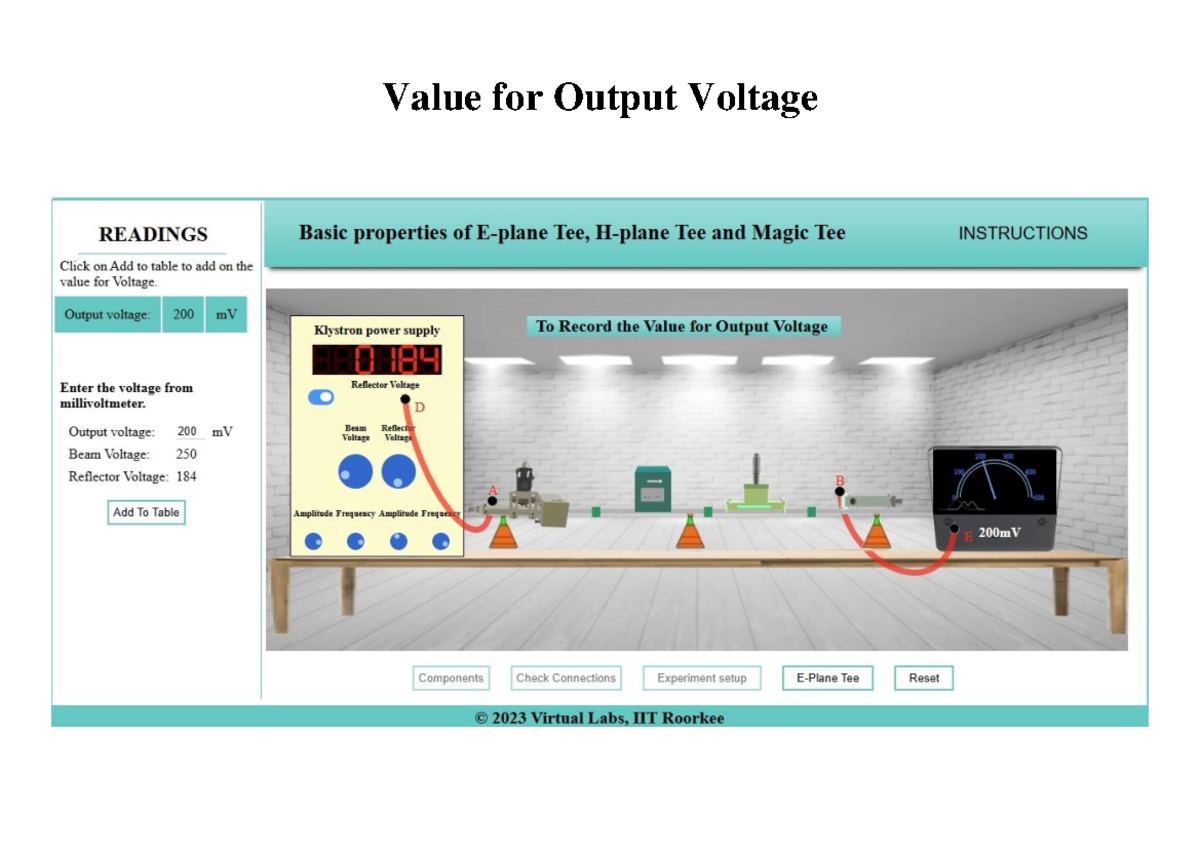 E-H-M Plane Tee Characteristics: Input/Output Analysis - Studocu
