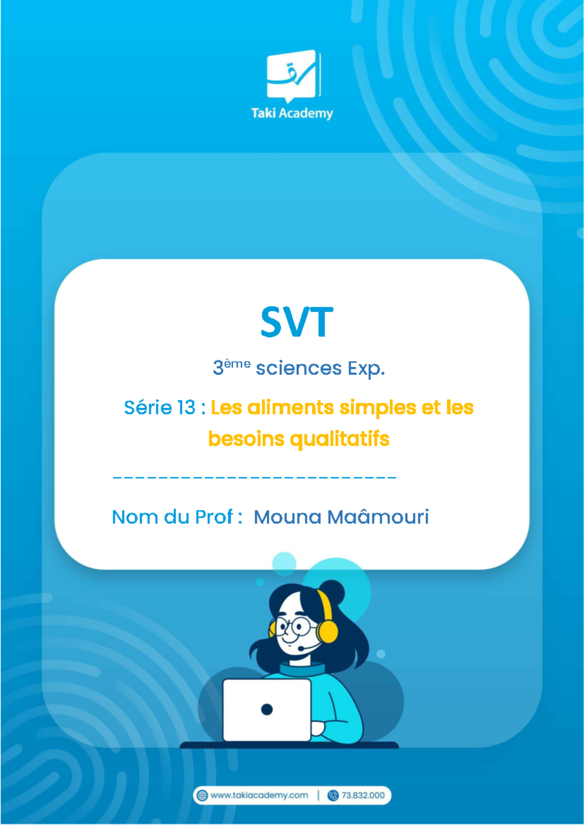 SVT 3ème - Exercice 1 : Aliments Simples et Besoins Qualitatifs - Studocu
