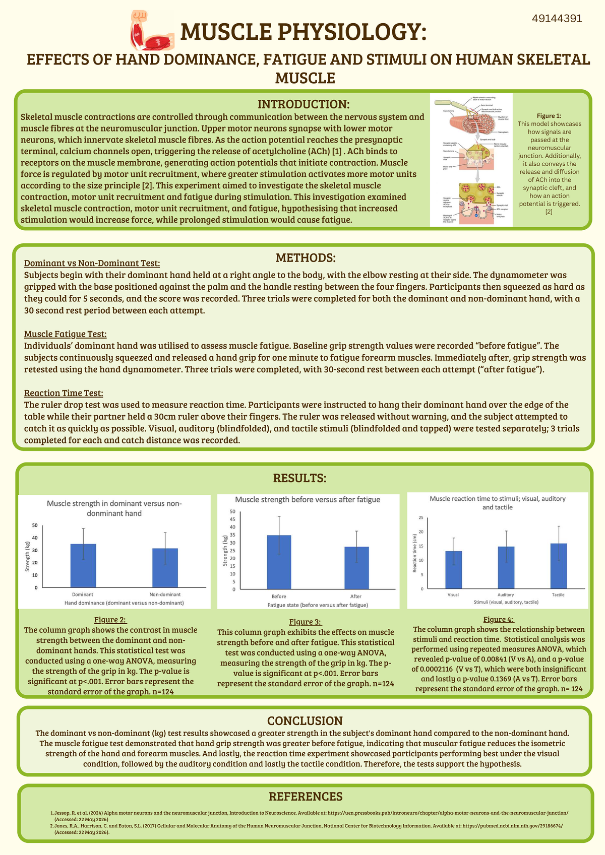MUSCLE PHYSIOLOGY 49144391: Effects of Hand Dominance & Fatigue - Studocu