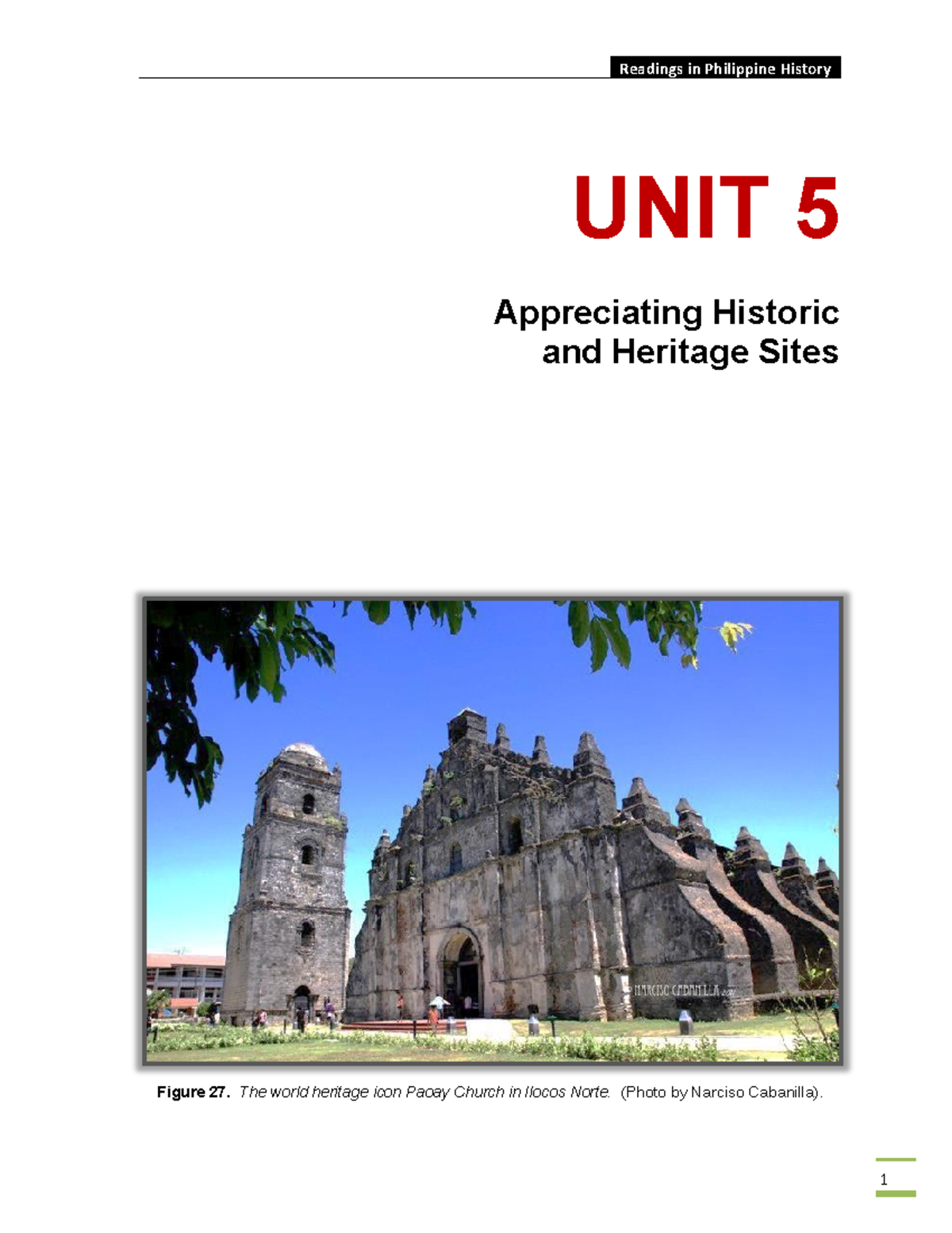 Unit-5-RIPH - RIPH - Readings in Philippine History 1 UNIT 5 ...