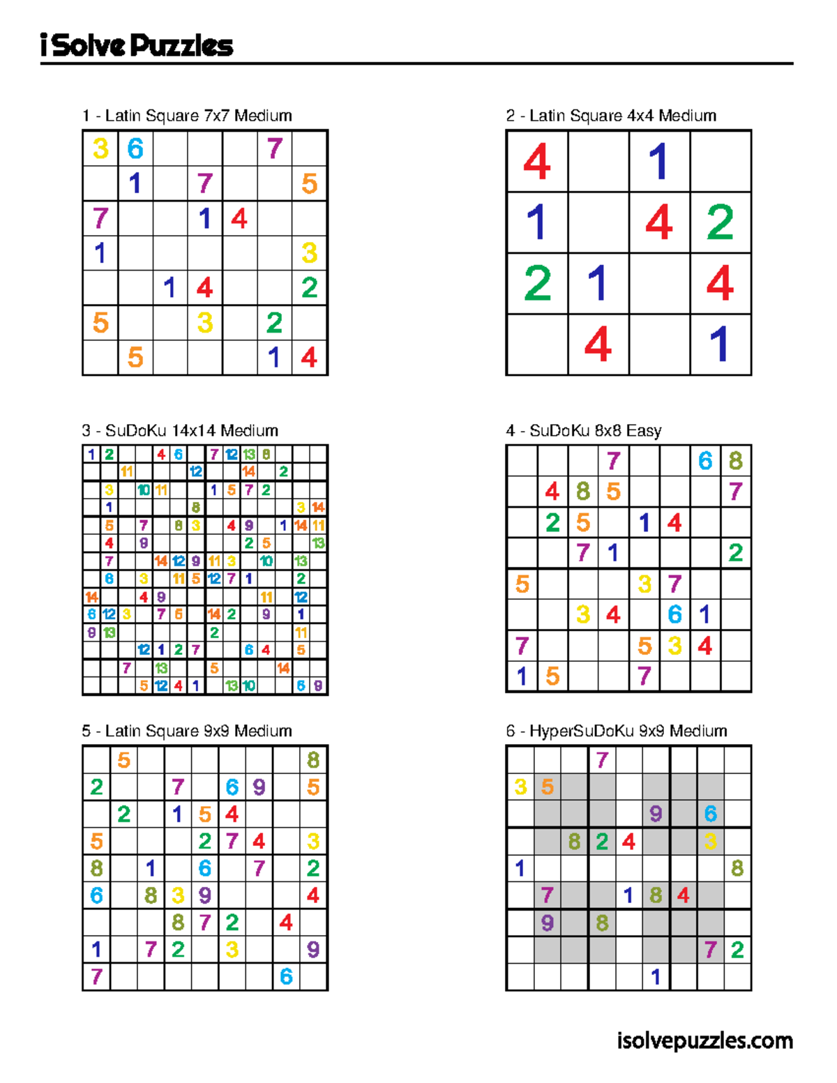 Puzzle Book: Latin Squares & SuDoKu Challenges - Studocu