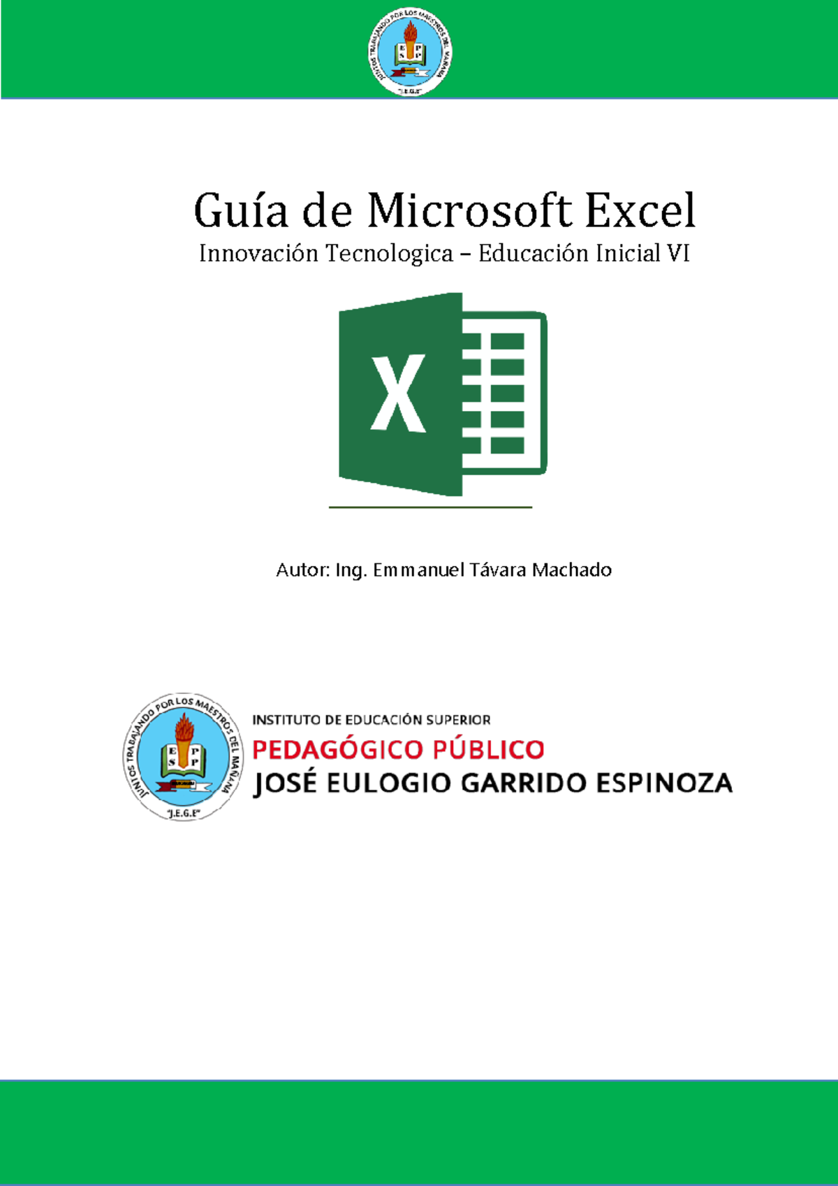 Guía Básica de Microsoft Excel - Innovación Tecnológica VI - Studocu