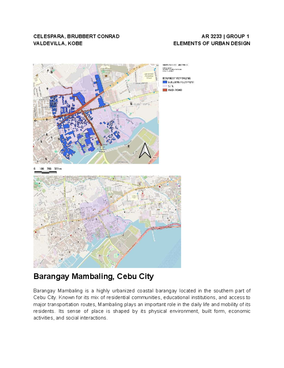 AR 3233 - Elements of Urban Design: Barangay Mambaling Analysis - Studocu