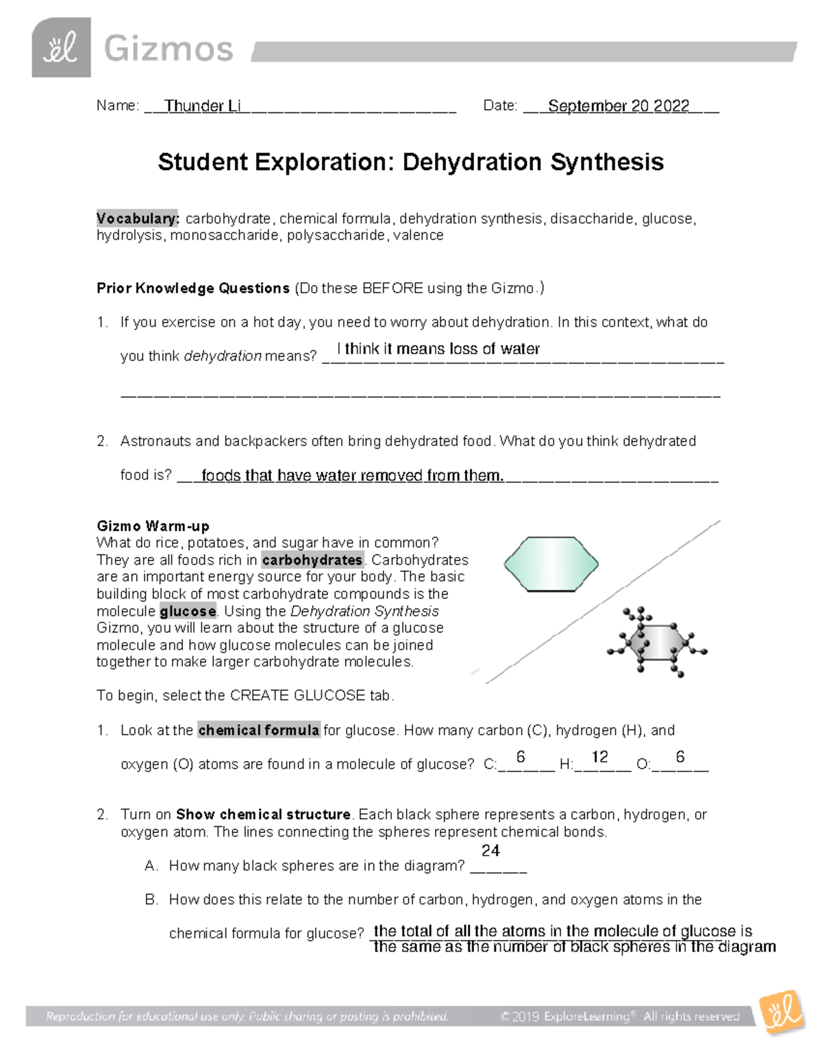 Dehydration Synthesis and Hydrolysis: Exploring Carbohydrates in BIO ...