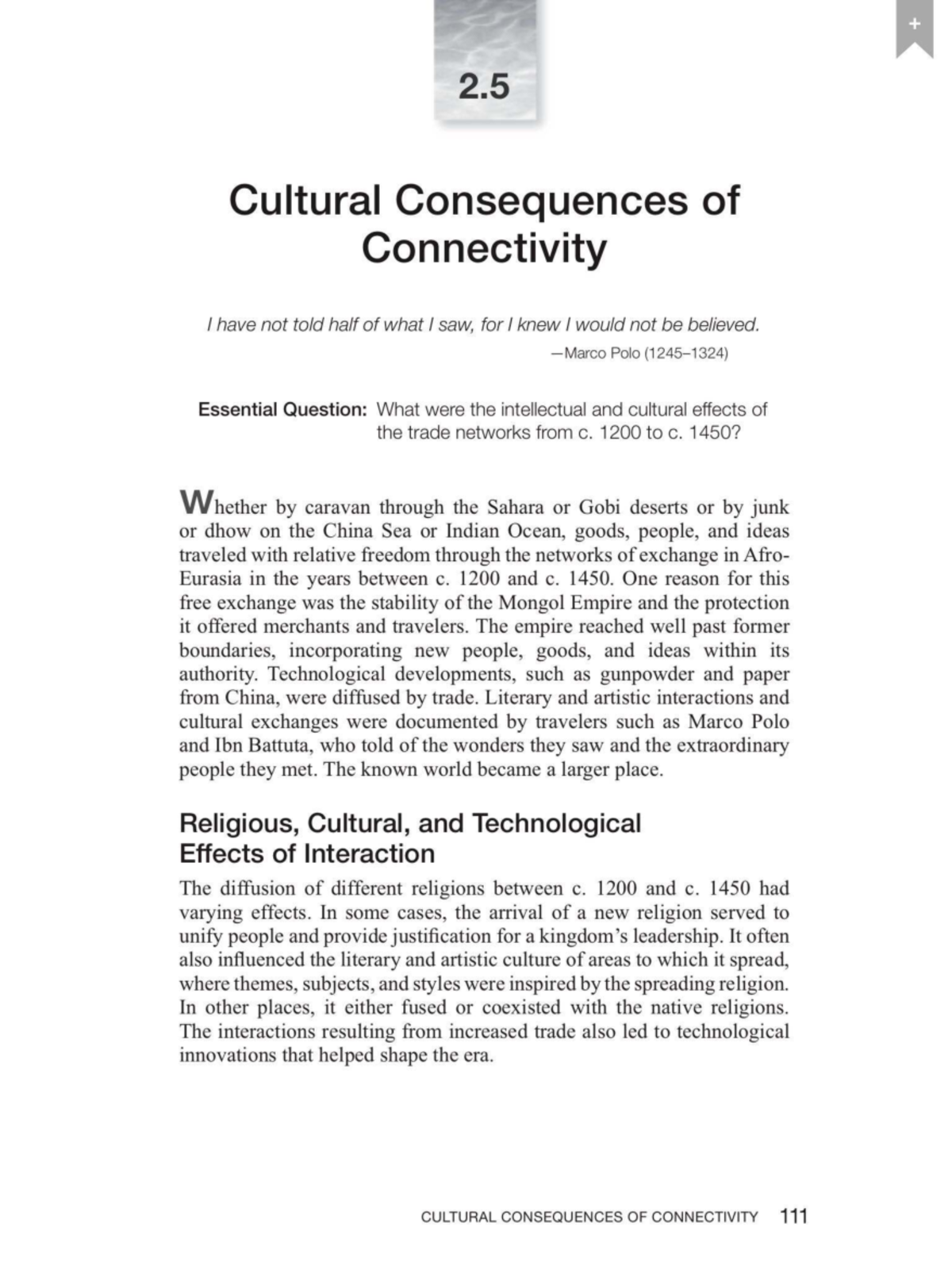 Amsco 2.5 & 2: Cultural and Environmental Consequences of Connectivity ...