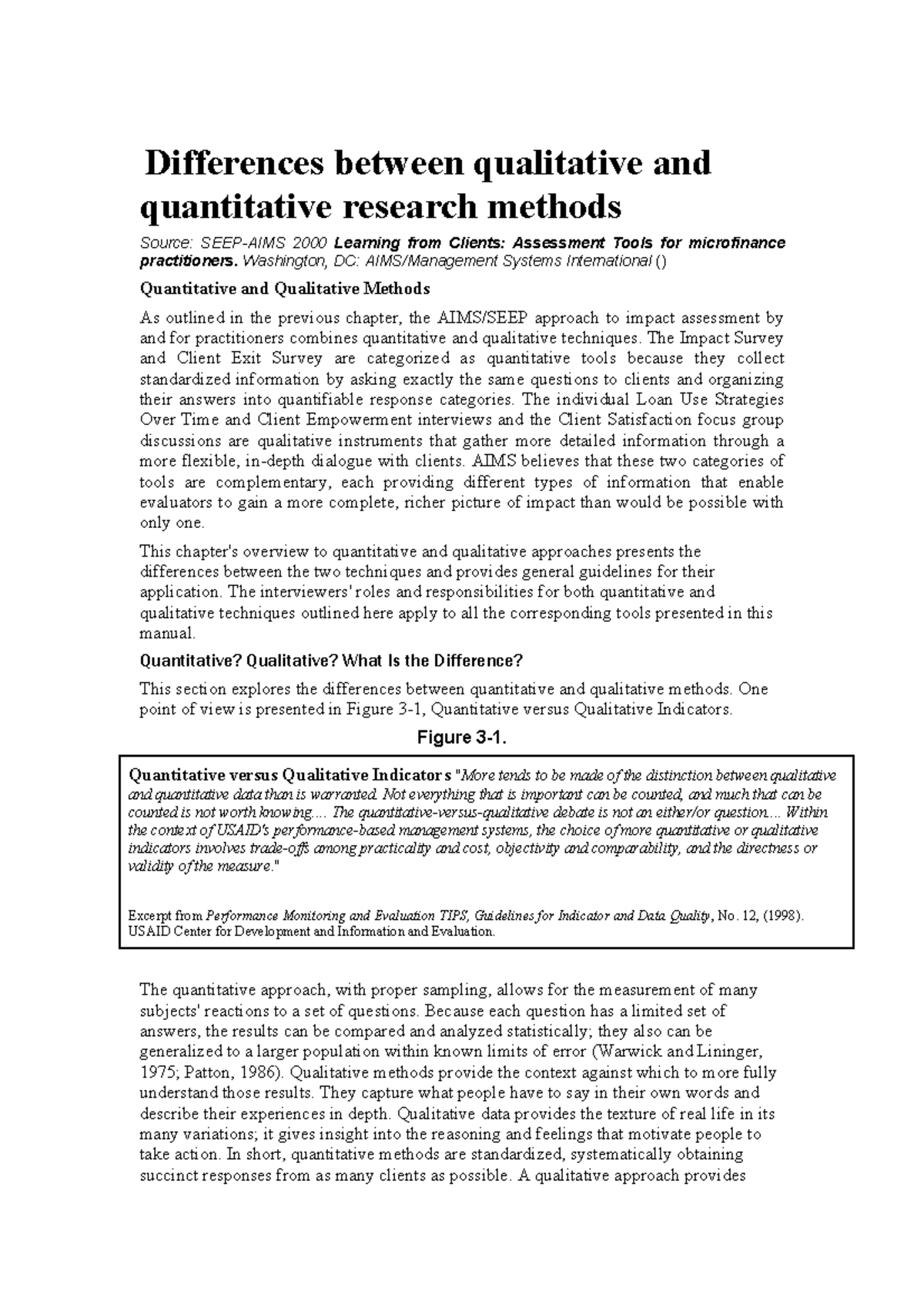Differences Between Qualitative & Quantitative Research Methods - AU ...
