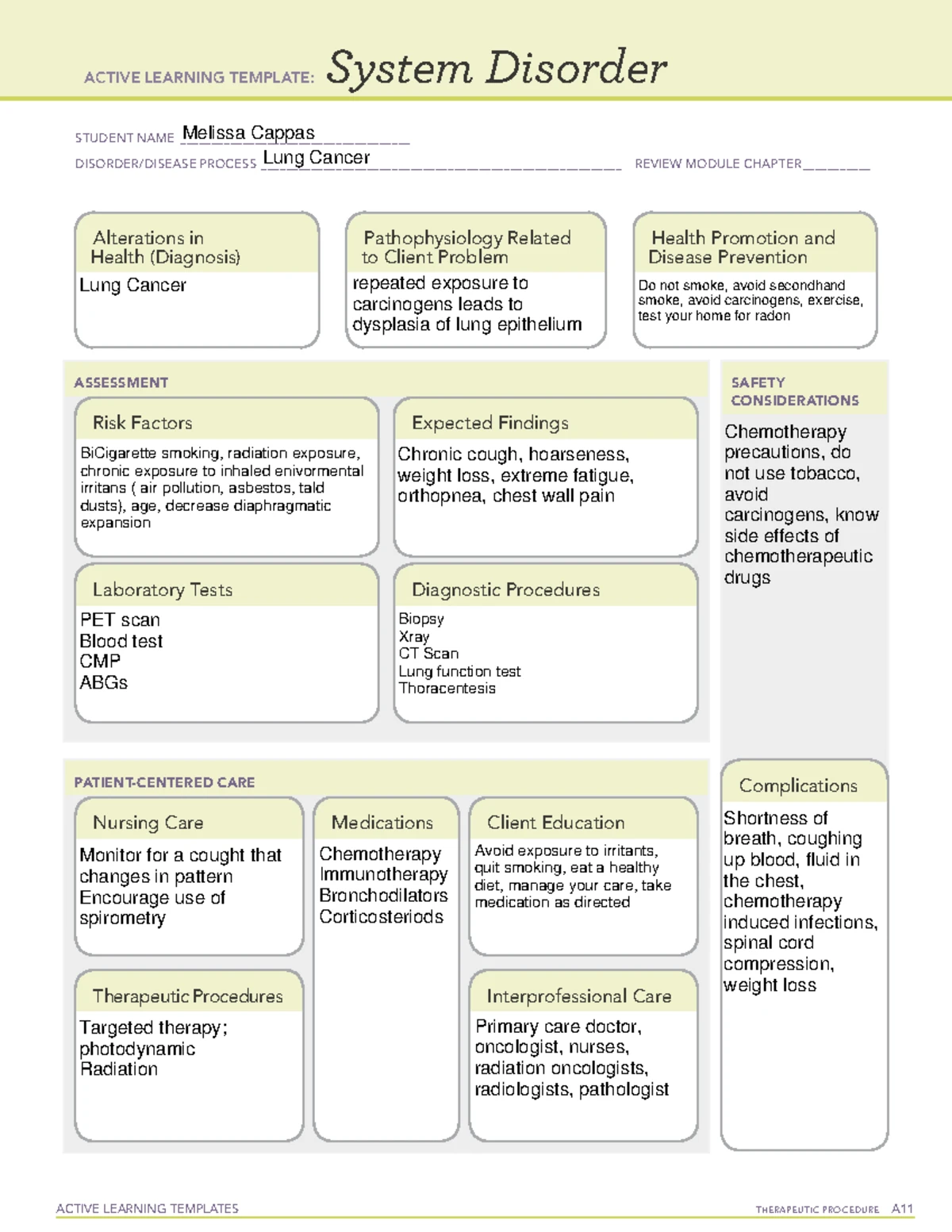 Meningitis System Disorder Template - ACTIVE LEARNING TEMPLATES ...
