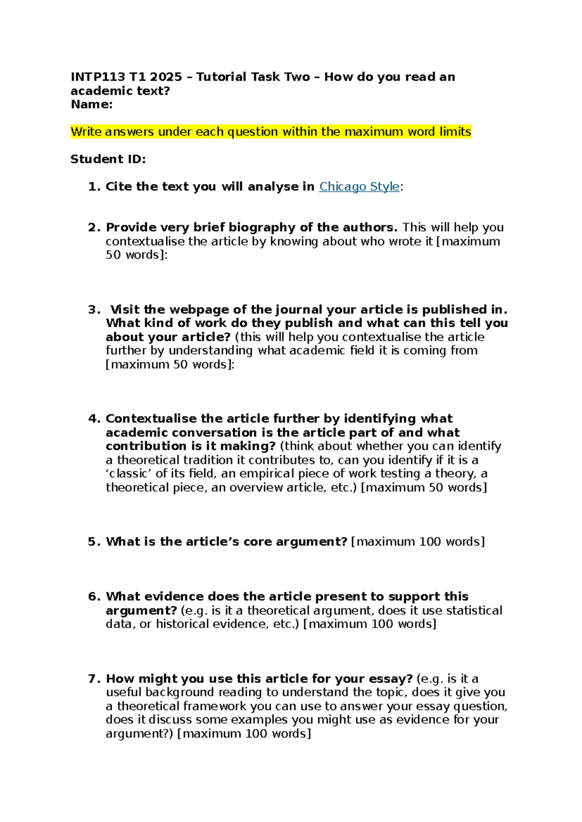 INTP113 T1 2025 Tutorial Task 2 - How to read an academic text-1 ...