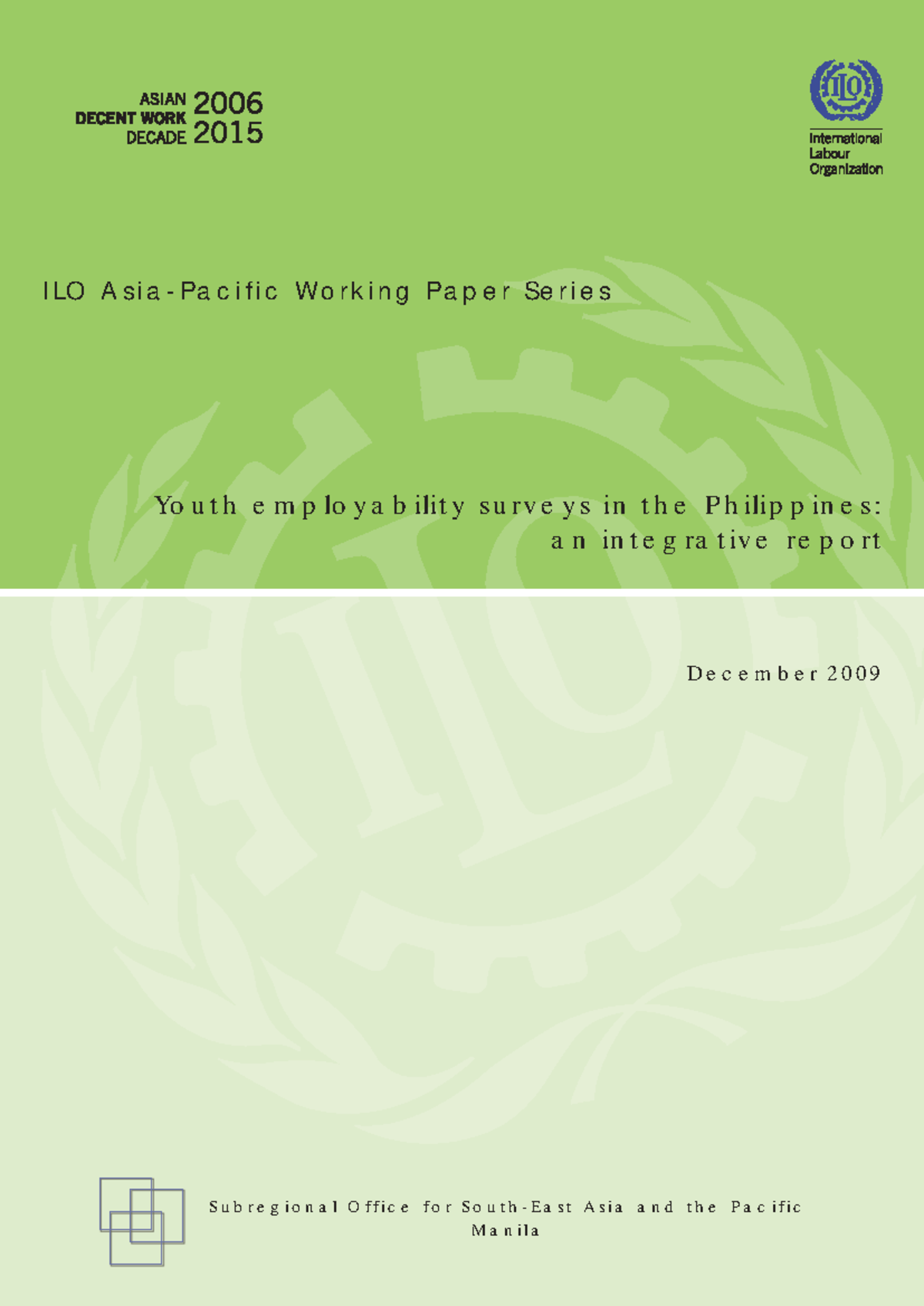 ILO Working Paper Series: Youth Employability Surveys in the ...