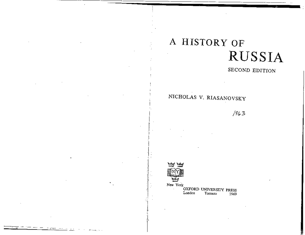 A HISTORY OF RUSSIA: IMPERIAL RUSSIA UNDER ALEXANDER I (HIST 340) - Studocu