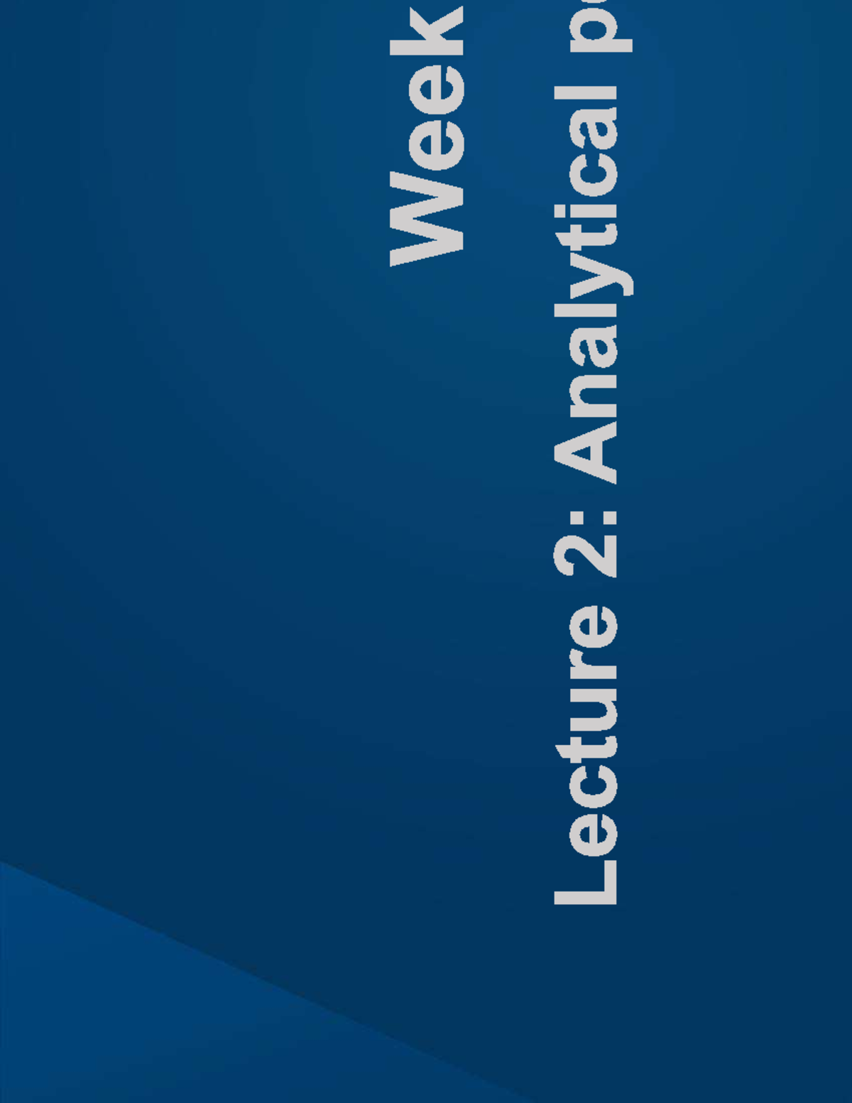 Lecture 2: Analytical Perspectives in Economics - Studocu