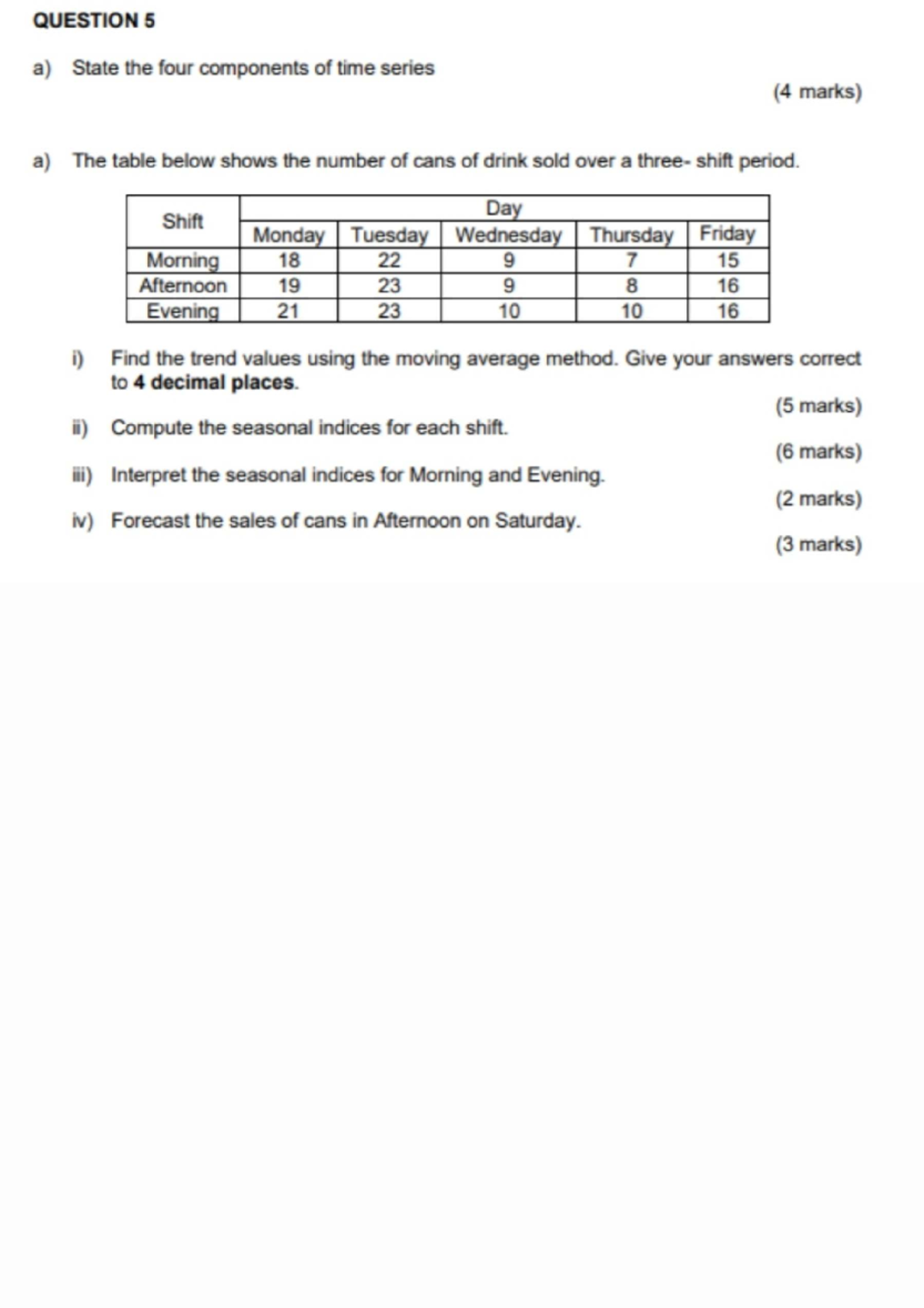 Past Year Questions - Time Series Analysis (Chapter 5) - Studocu