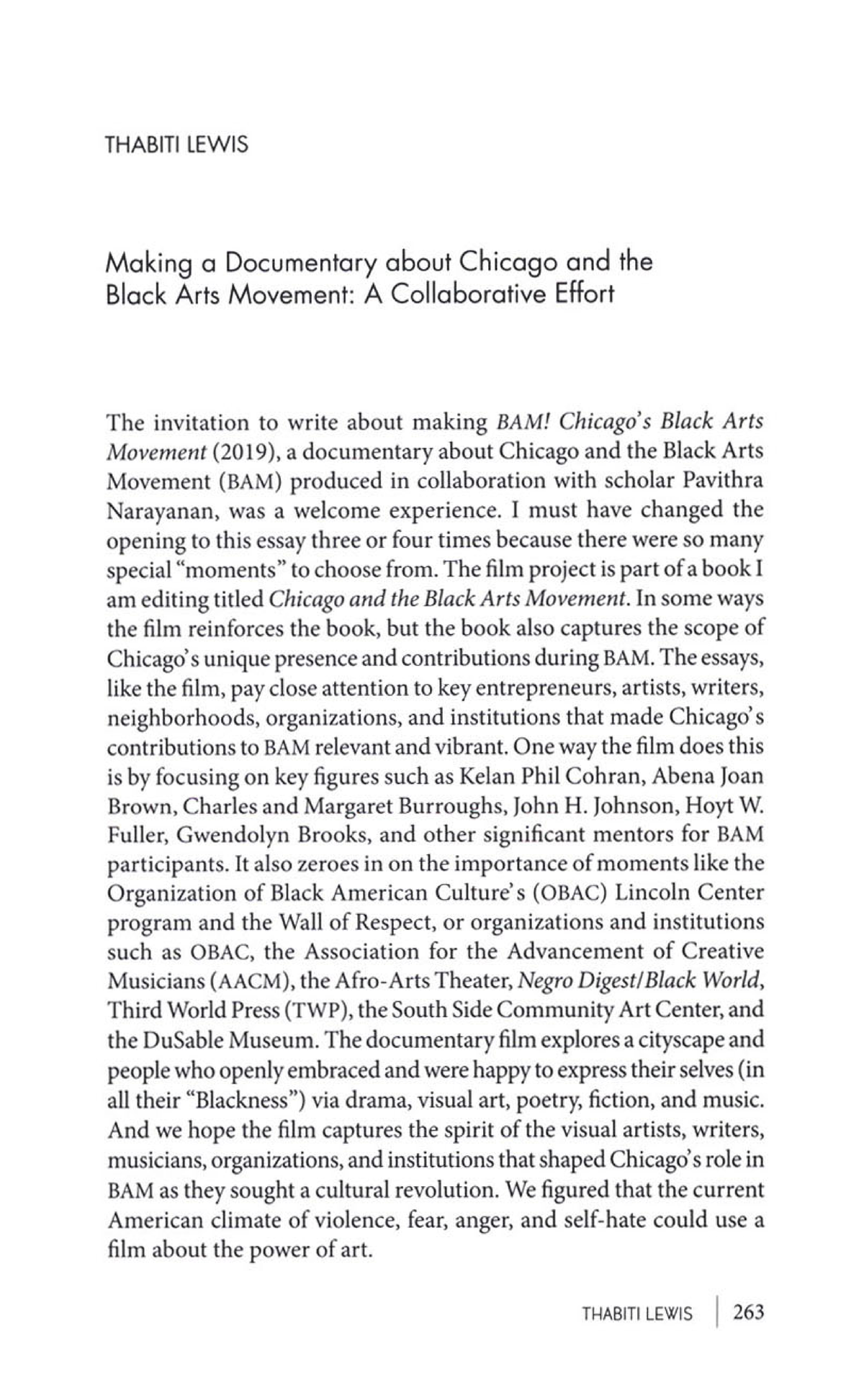 Making a Documentary about Chicago and the Black Arts Movement ...