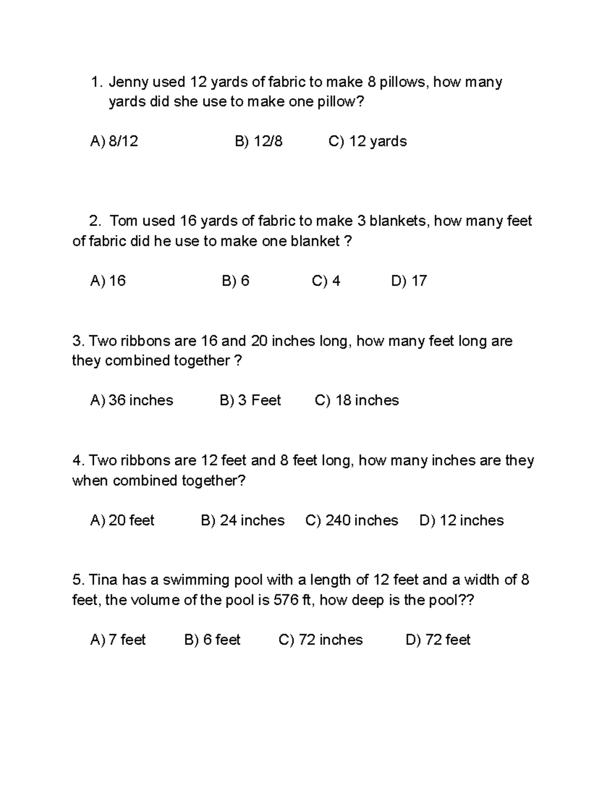 EOG Math Word Problem Practice: Solutions and Strategies - Studocu