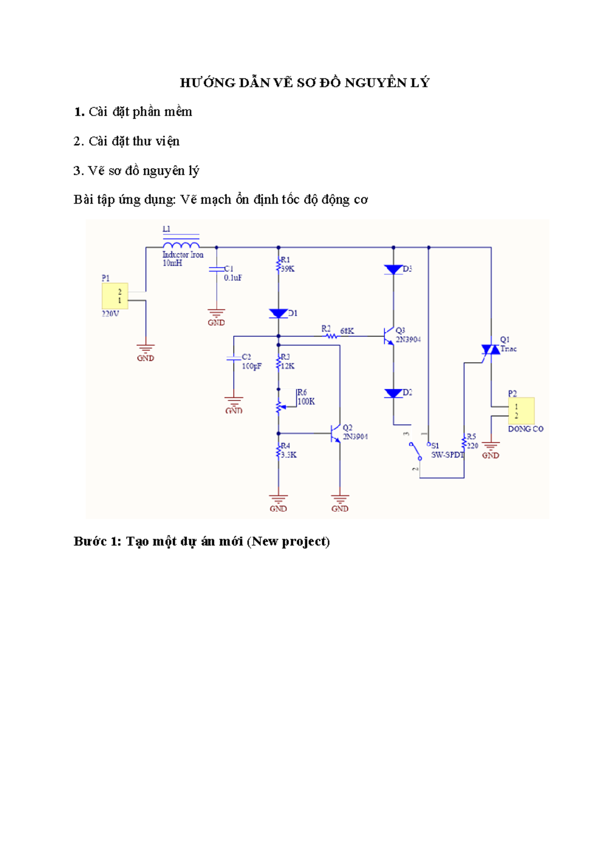 Hướng Dẫn Vẽ Sơ Đồ Nguyên Lý Mạch Điện - Bài Tập Ứng Dụng - Studocu