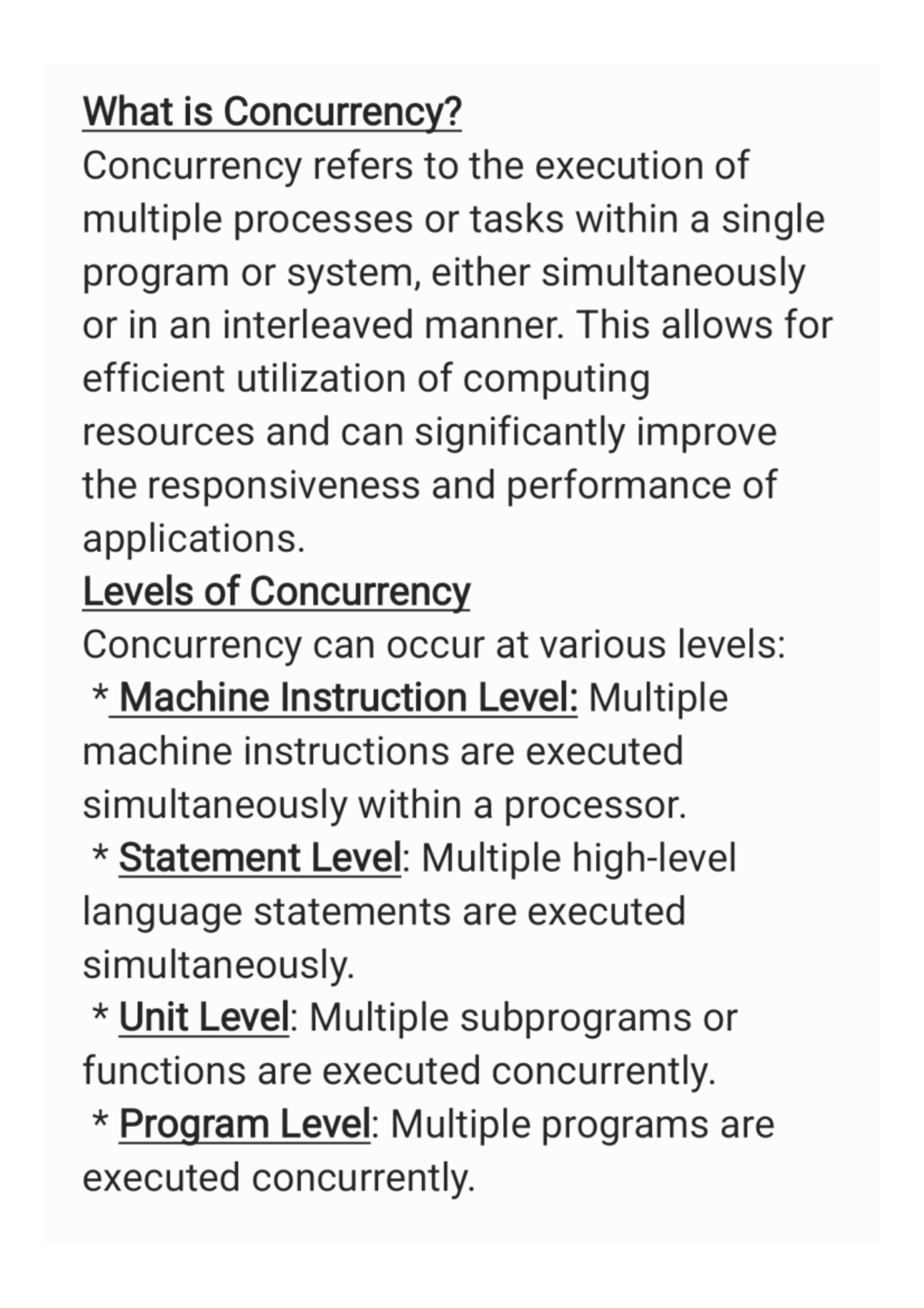 PPL UNIT-4: Understanding Concurrency and Its Mechanisms - Studocu