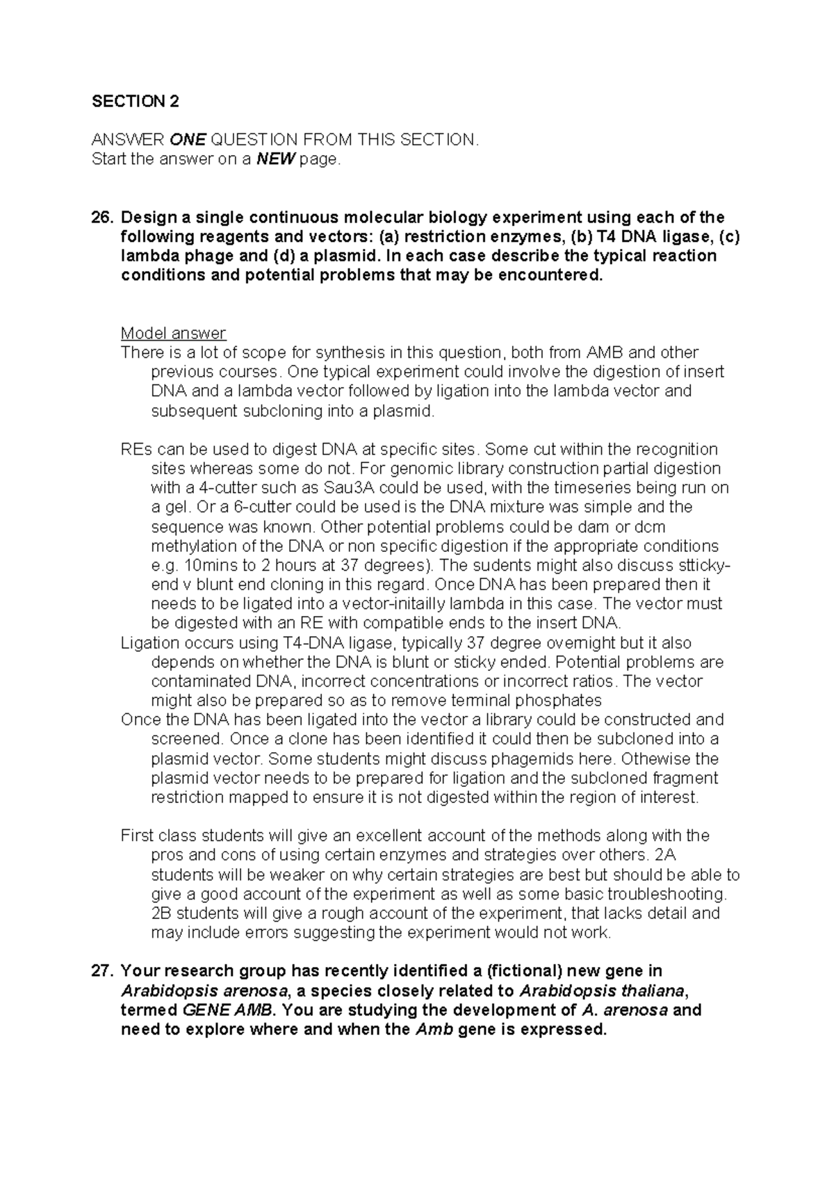 AMB Molecular Biology Experiment Design and Gene Expression Analysis ...