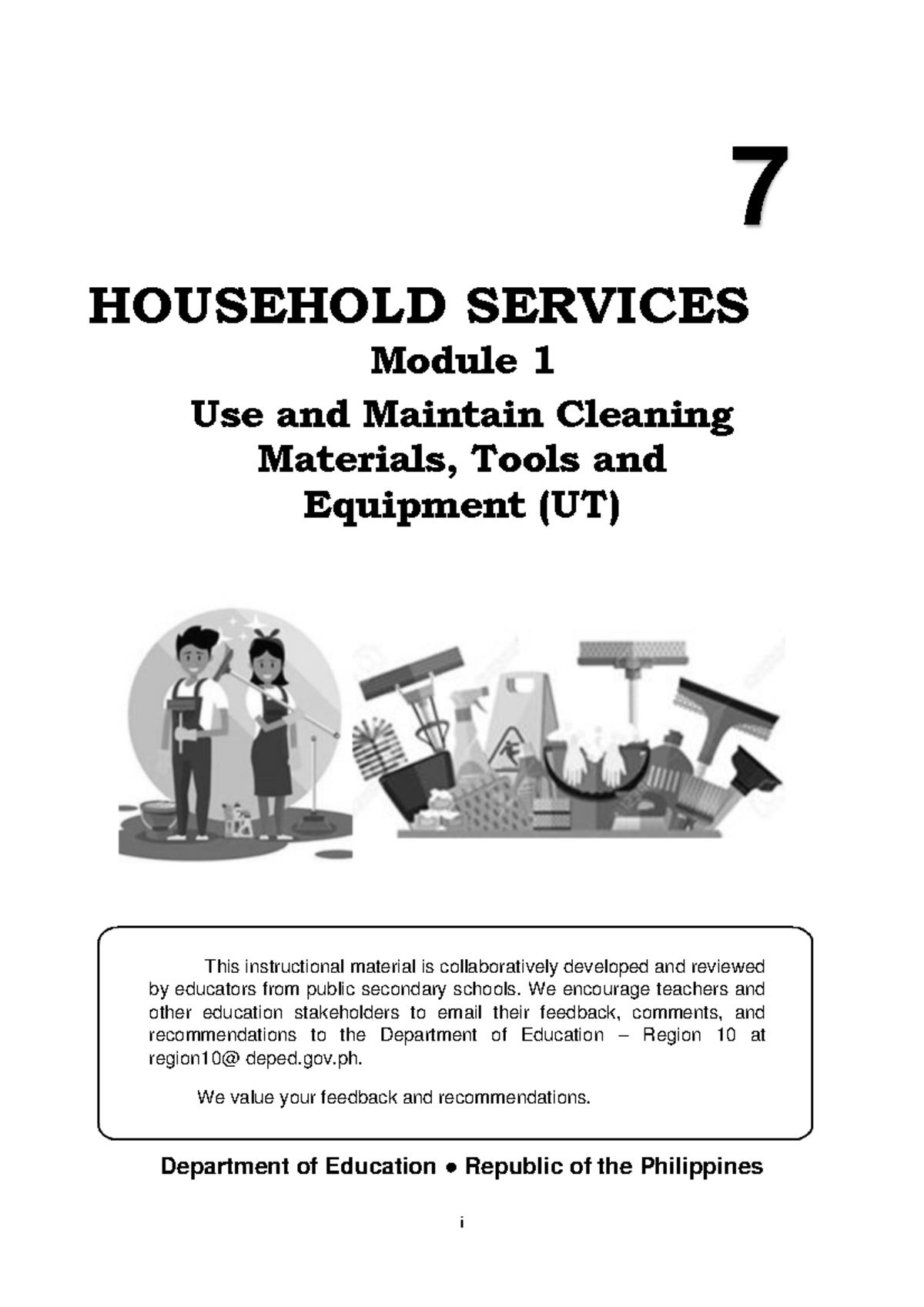 TLE 8- Housekeeping MOD - 7 HOUSEHOLD SERVICES Module 1 Use and ...