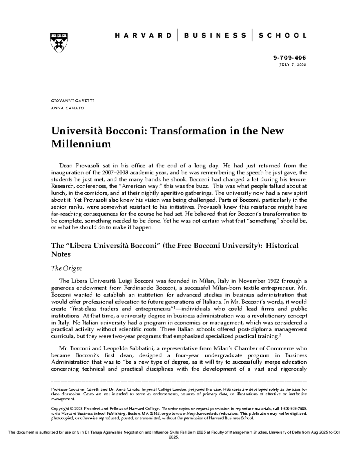Bocconi University: Transformation Strategies and Challenges ...