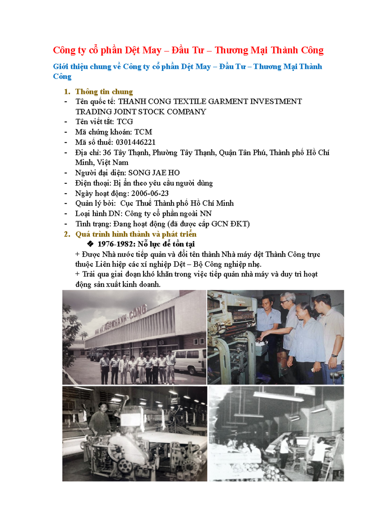 TCM và ADS - no more - Công ty cổ phần Dệt May – Đầu Tư – Thương Mại ...