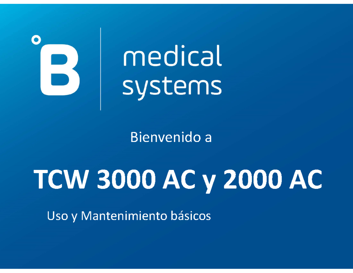 Mantenimiento y Uso del Refrigerador TCW 3000 AC y 2000 AC en la Cadena ...