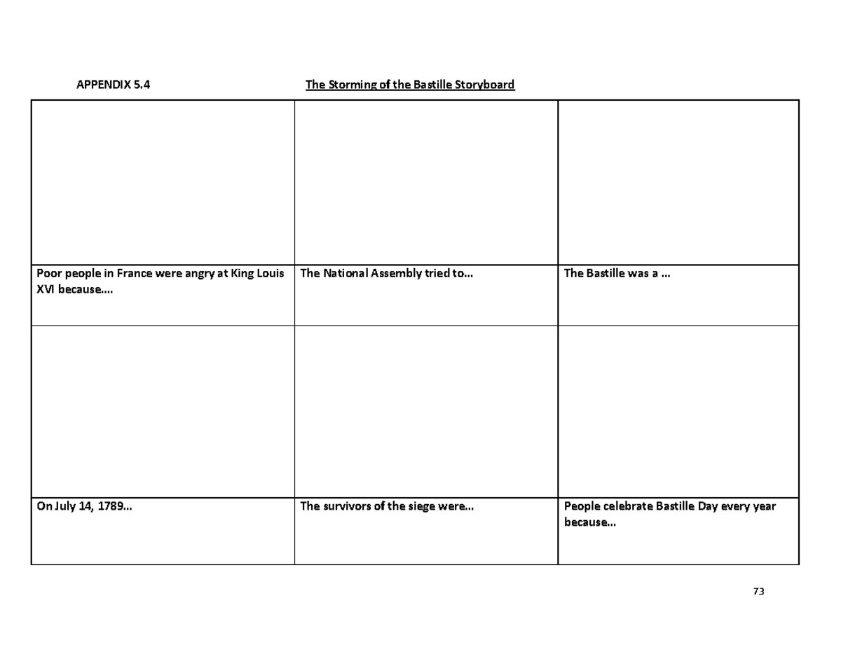 Bastille Story Board - adada - 73 APPENDIX 5 The Storming of the ...