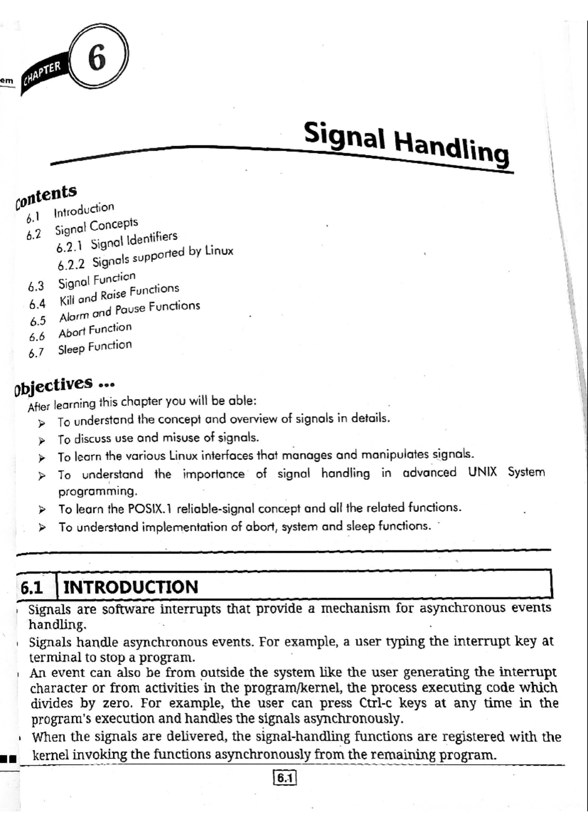 CHAPTER 6 Signal Handling - Advanced Operating System (CS) Sem. Notes ...
