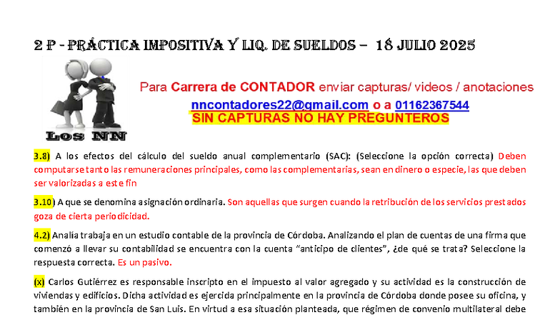 2 P Práctica Impositiva y Liquidación de Sueldos - Julio 2025 - Studocu