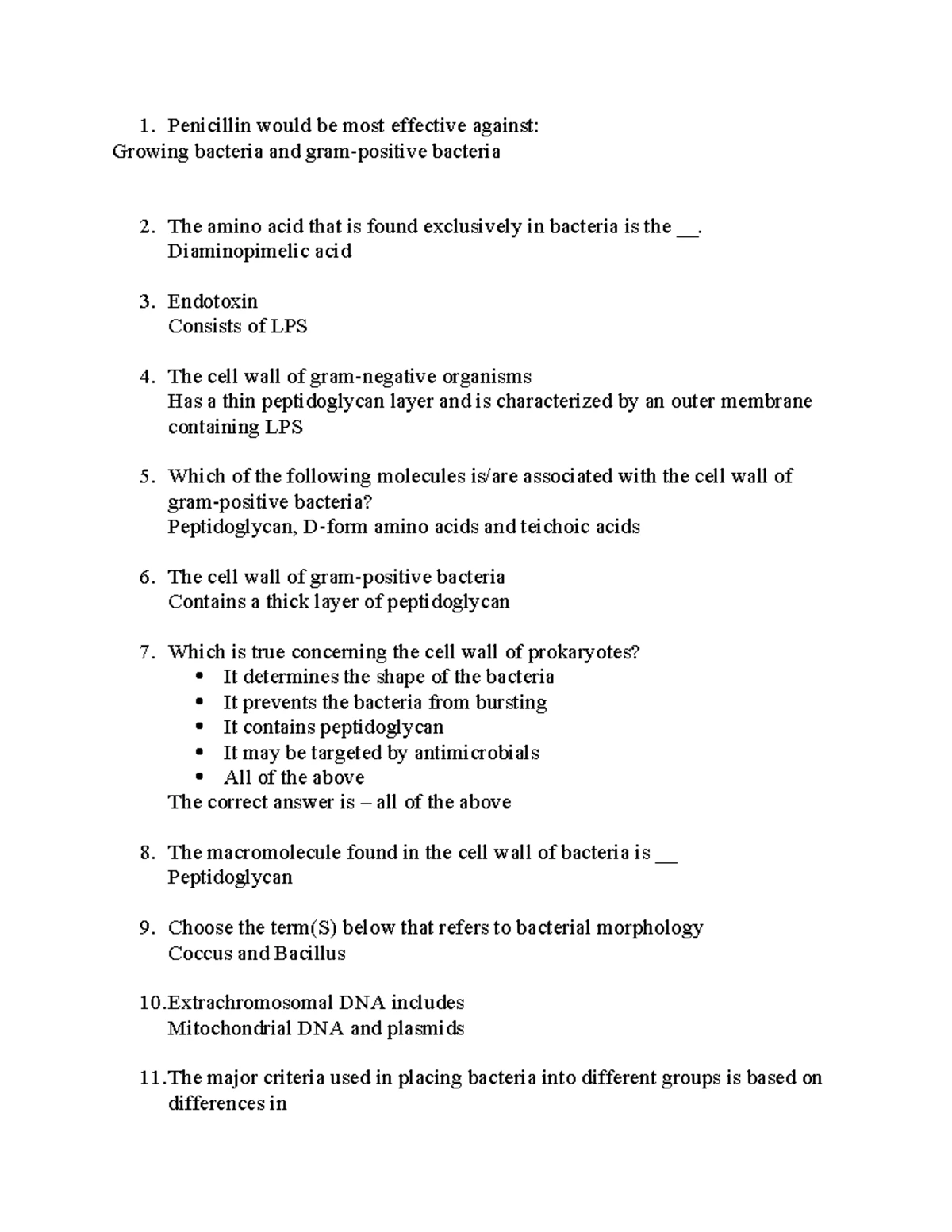 Microbiology Module 2 Quiz: Key Concepts and Questions - Studocu
