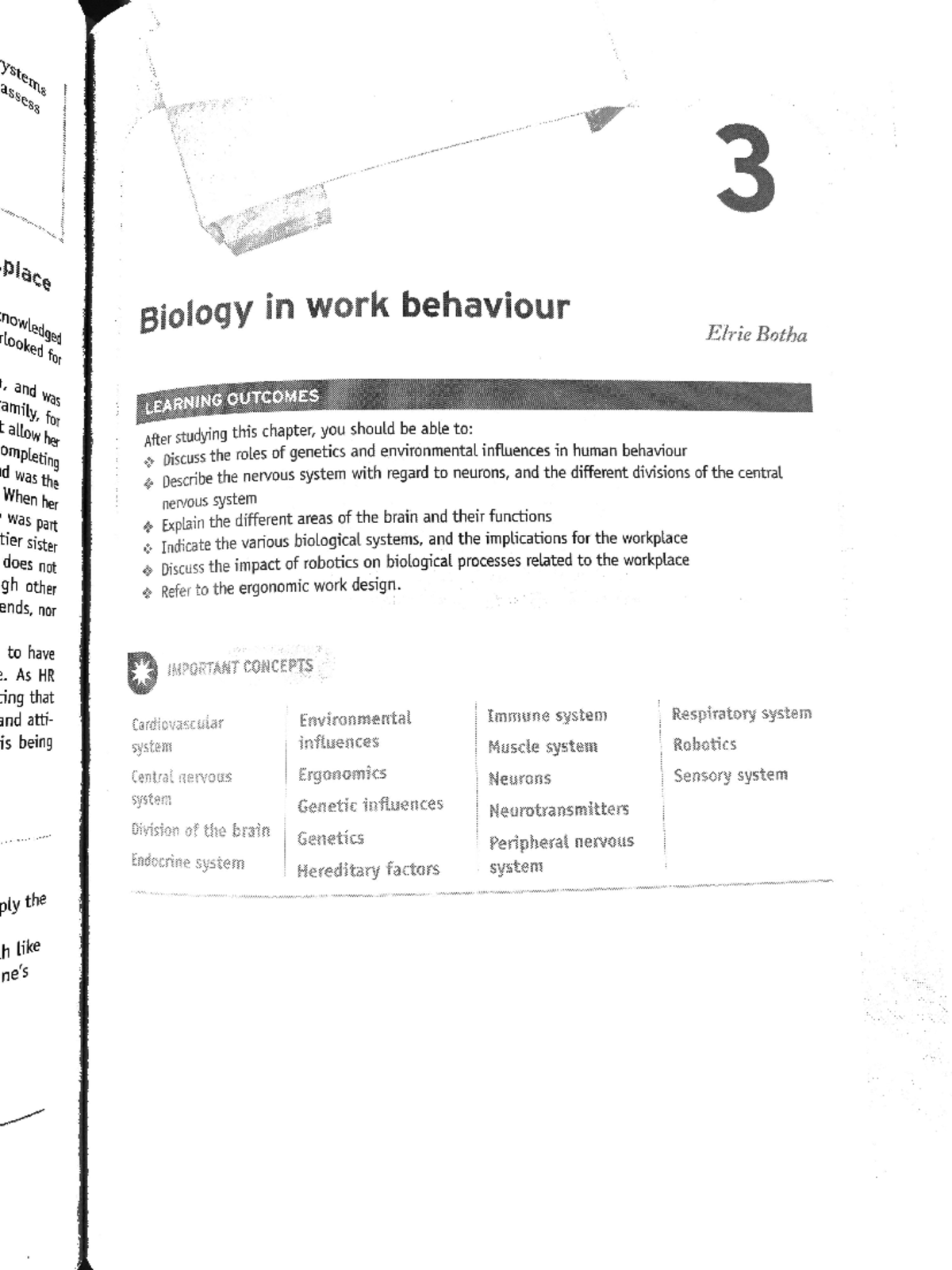 EFIO1525-Unit 3 - Summary of unit 3 notes - 3 Biology in work behaviour ...